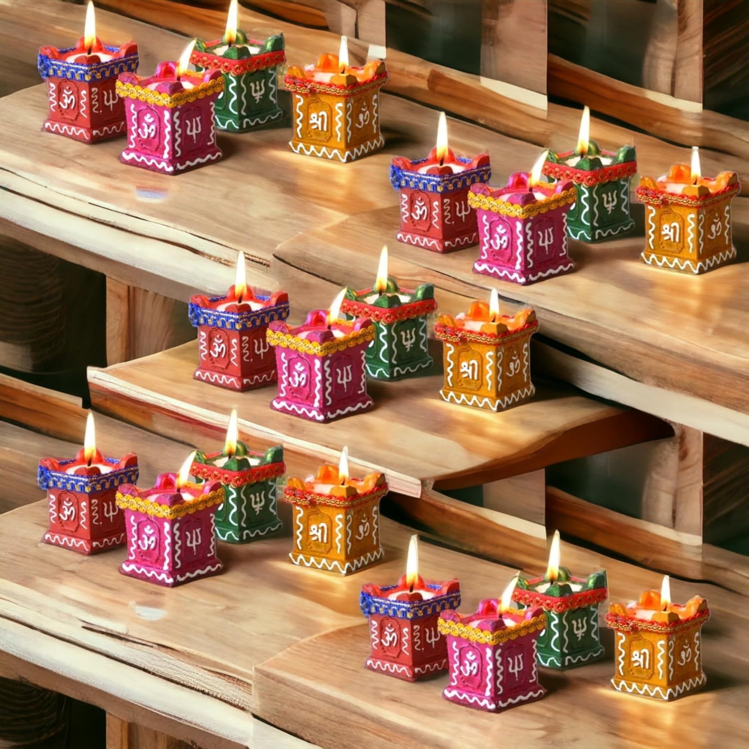 Buy Saudeep India Diwali Tulsi Diya with Wax | Traditional Handmade ...