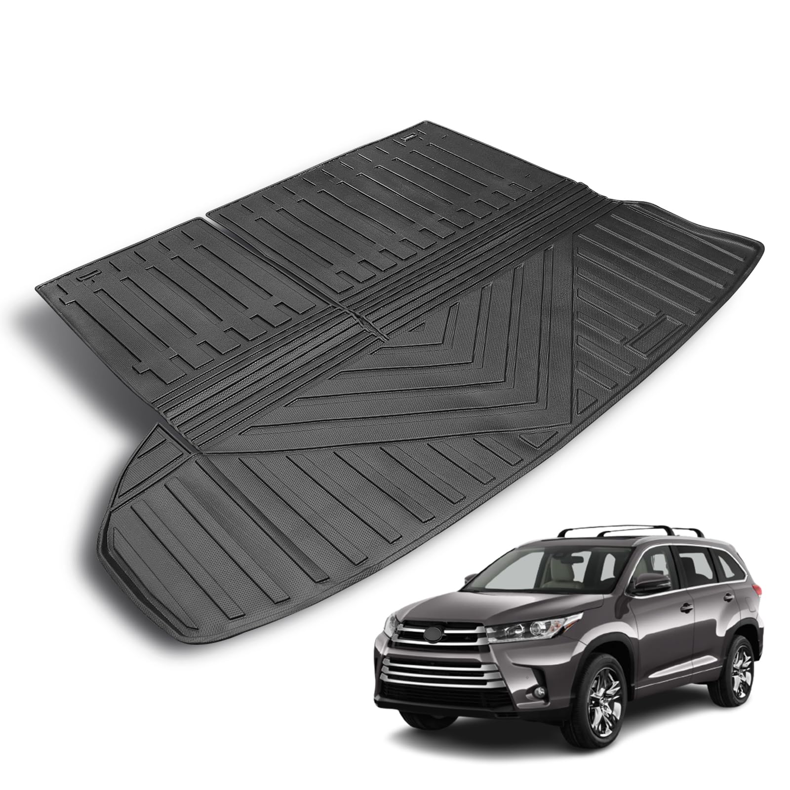 Fit 2014-2019 Toyota Highlander Cargo Mat Backrest Mat All-Weather ...