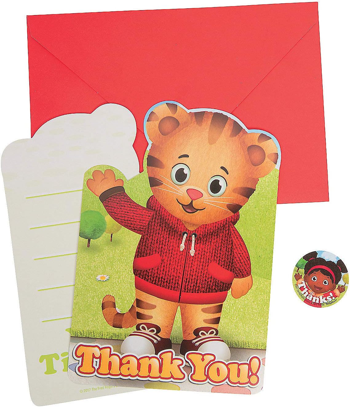 Amazon.com: Daniel Tiger's Neighborhood Thank You Cards | Multicolor ...