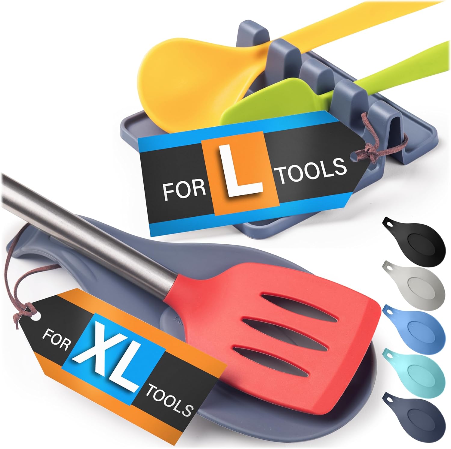 Amazon.com: Silicone Spoon Rest for Stove Top, 2 STYLES - HEAT ...