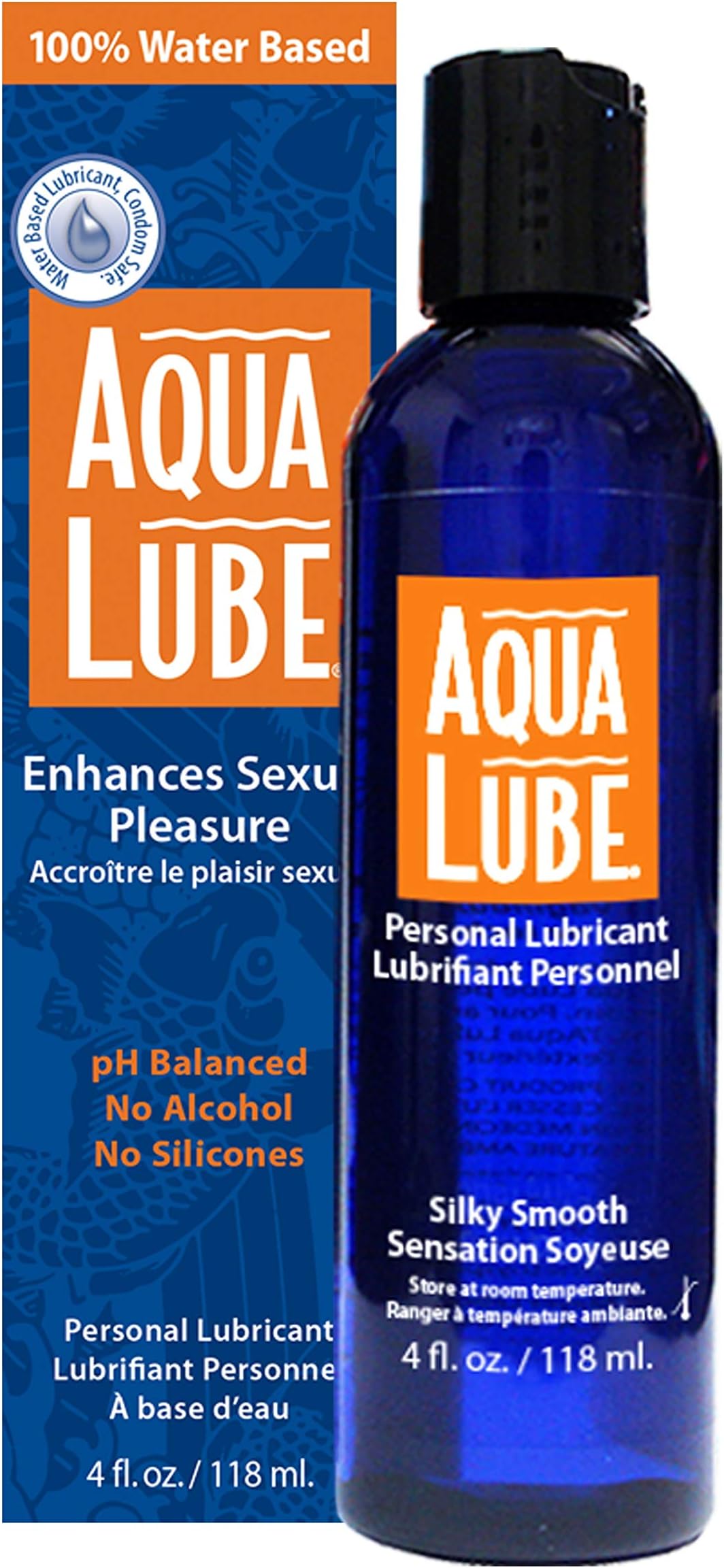 Amazon.com: Aqua Lube Personal Lubricant Water Based, Clear, 4 fl oz ...