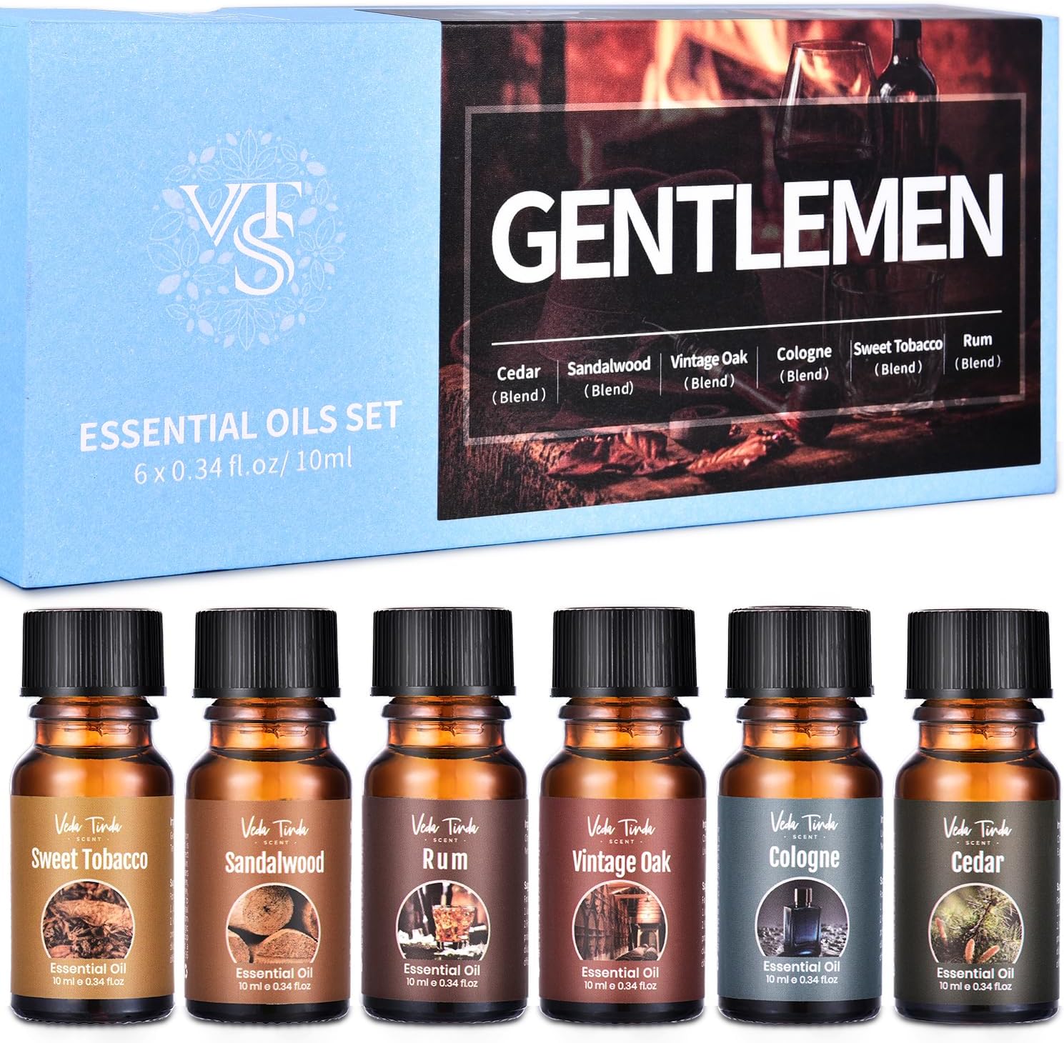 Amazon.com: Gentlemen's Essential Oils Set, Men Scents Fragrance Oil - Sandalwood, Cedar, Sweet ...