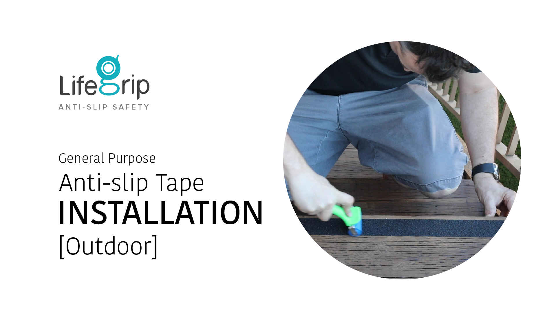 Watch LifeGrip anti-slip tape installation for outdoor on Amazon Live