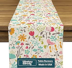 Amazon.com: Spring Table Runners | Made in America Table Linens | Stain ...
