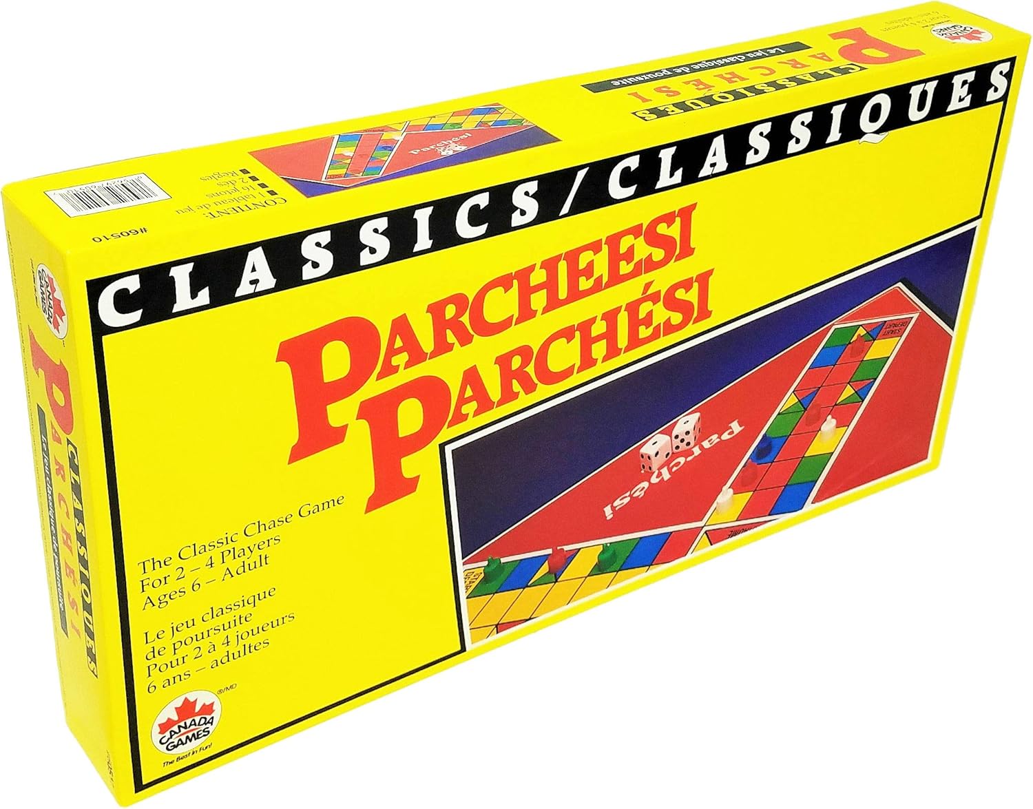 Classics Parcheesi; The Classic Chase Game: Amazon.ca: Toys & Games
