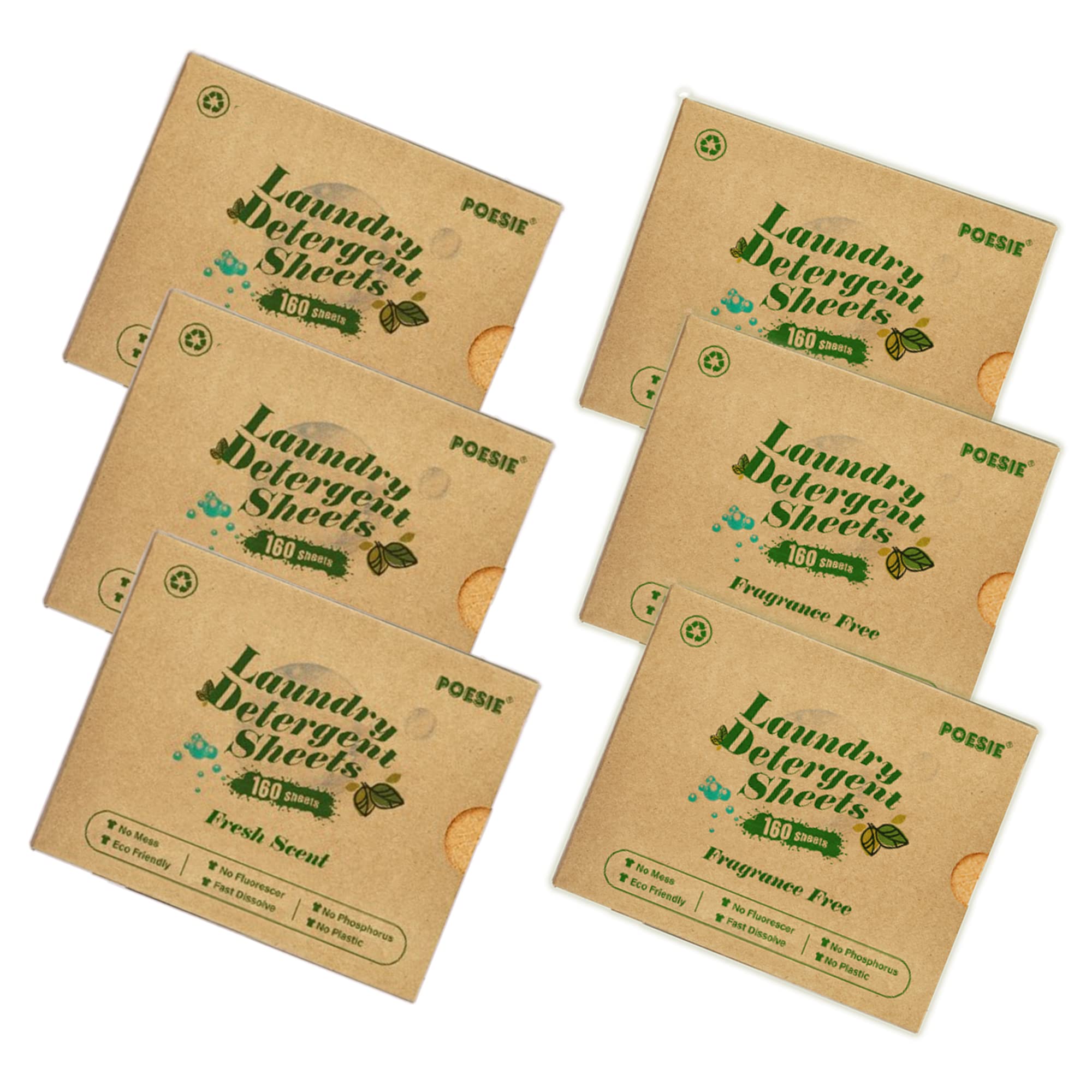 Amazon.com: Poesie Laundry Detergent Sheet 960 Sheets Set Washing ...