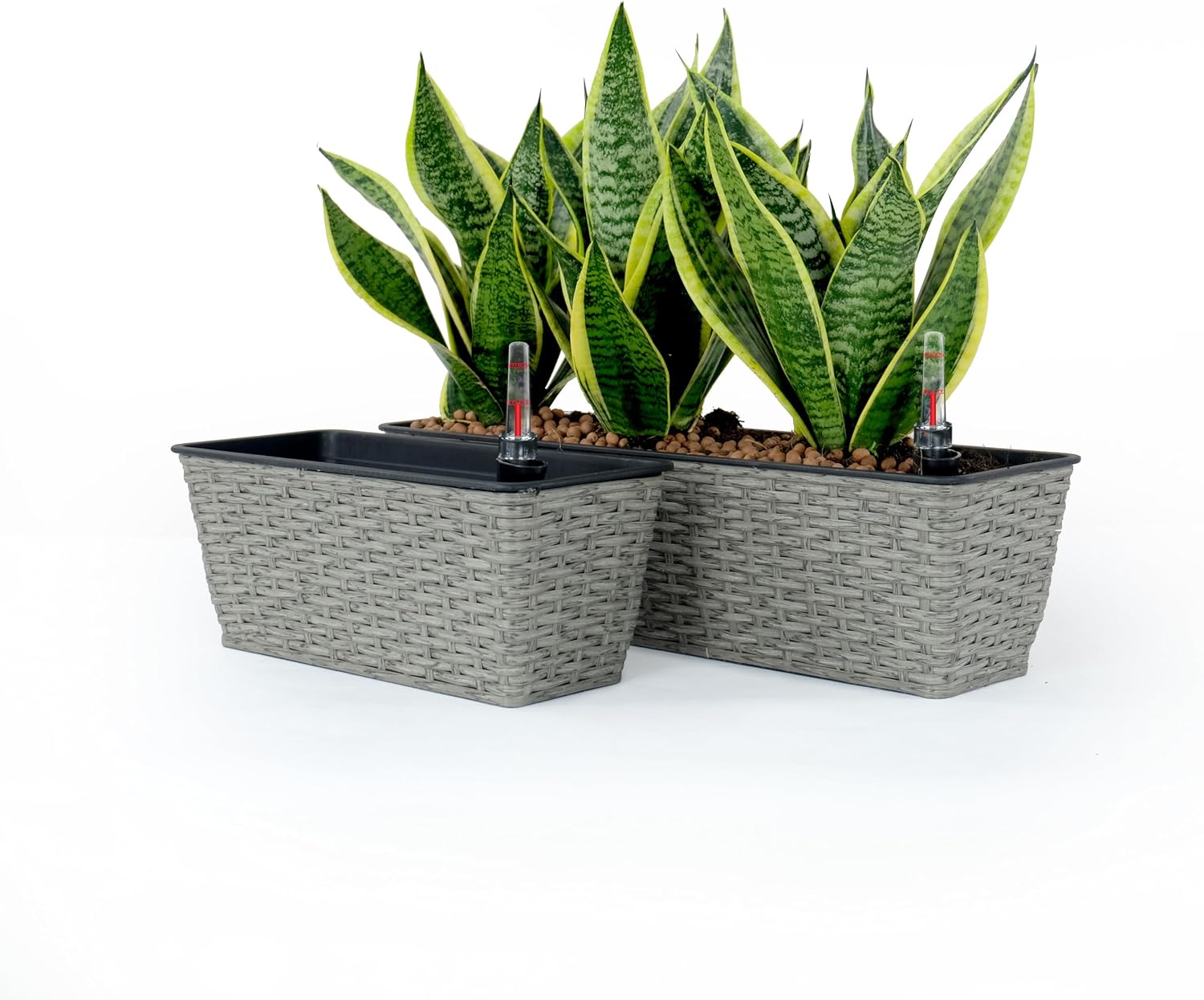 Amazon.com : Heemab 2-Pack Self-Watering Rectangle Planters for Indoor ...