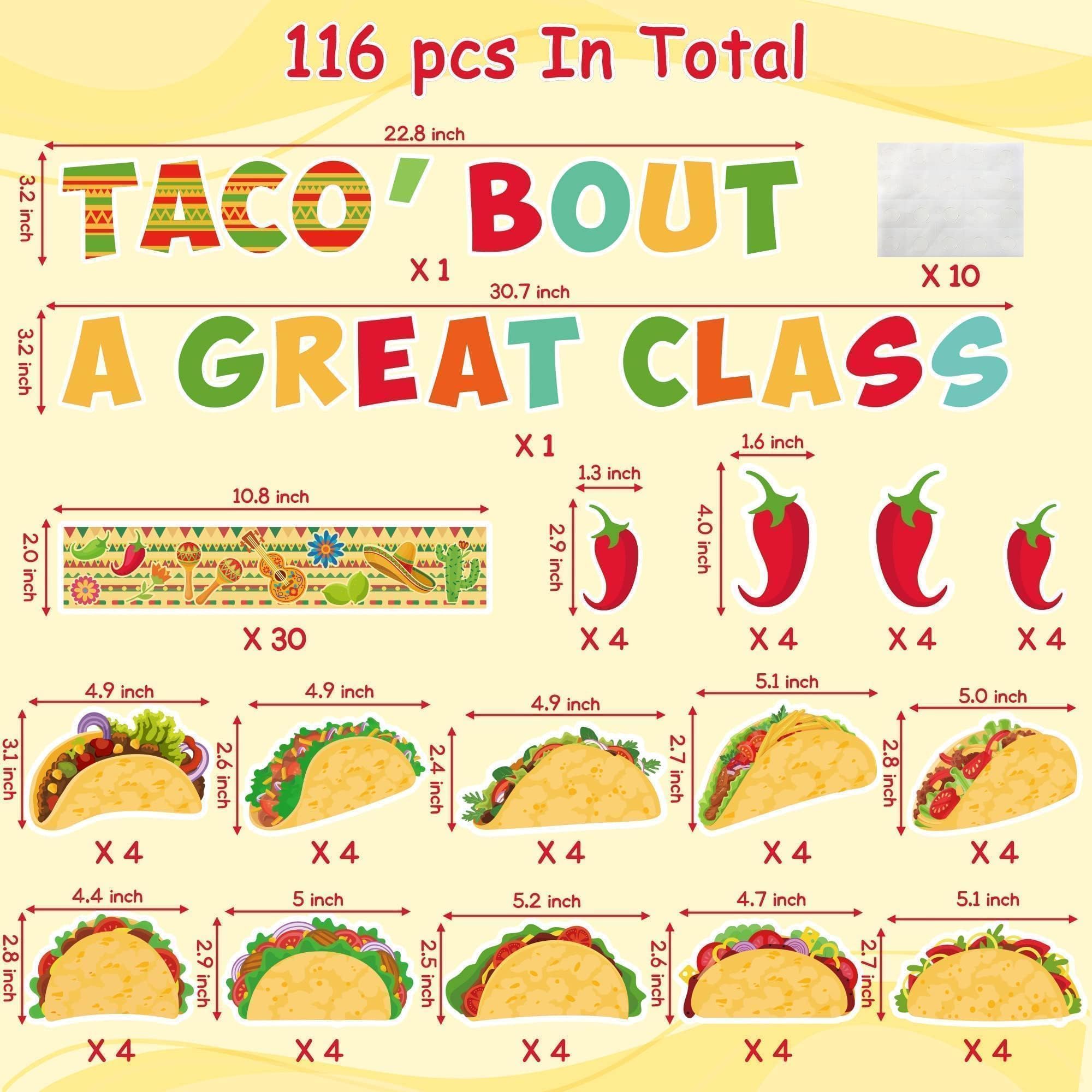 Snapklik.com : Taco Nights Bulletin Board Cutouts 116P Mexican Taco ...