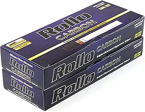 Amazon.com: Rollo Triple Carbon Long filter 20mm Cigarette tubes King ...