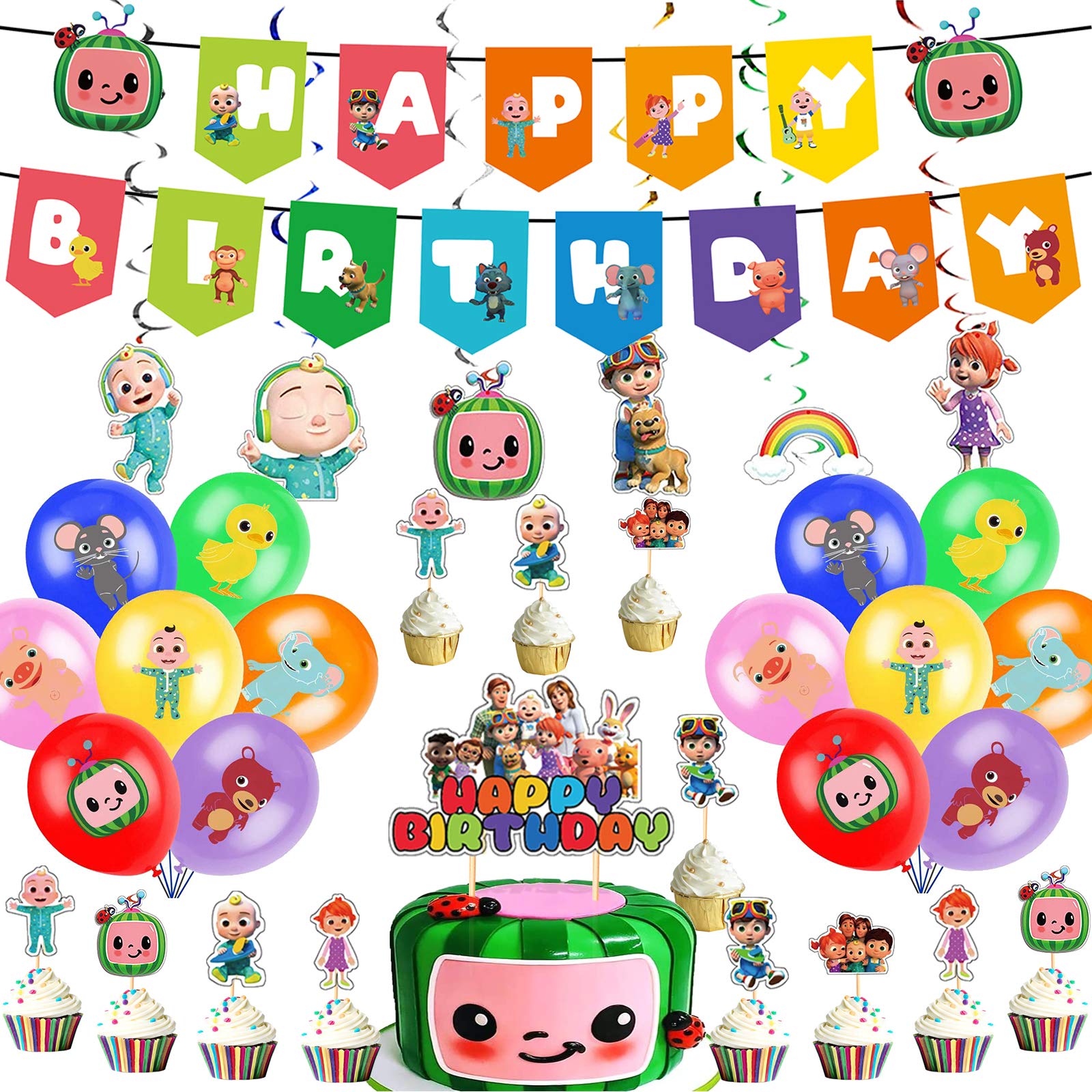Buy Coco-melon Birthday Party Supplies for Kids, Coco-melon Party ...
