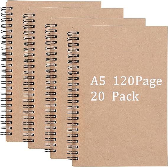 Amazon.com: ZEONHEI 20 Pack 8.3 x 5.5 Inch 60 Sheets / 120 Pages A5 Sketch Book, Sketch Pad Soft ...