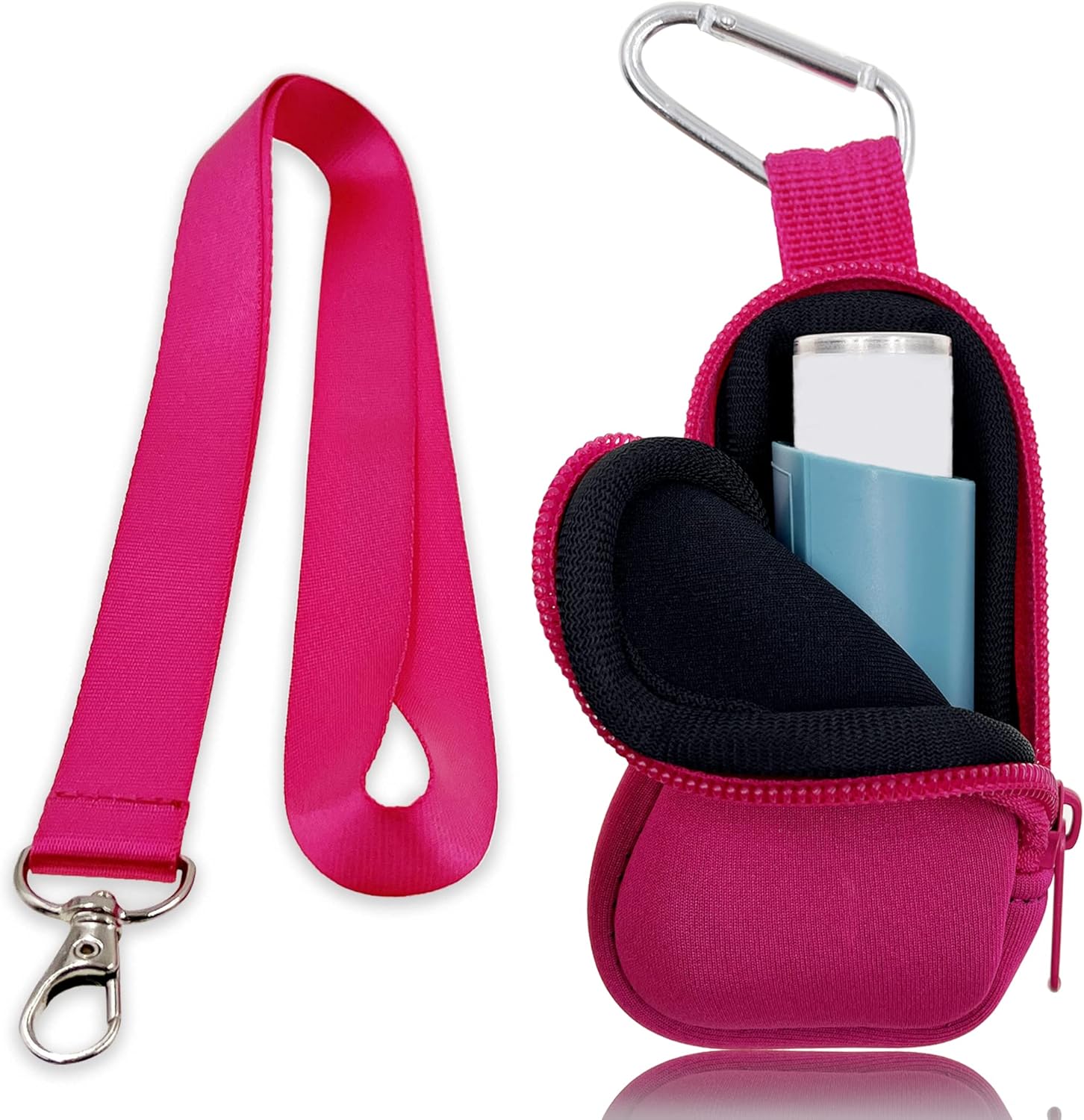 LeoTube Inhaler Case - Hot Pink Neoprene Travel Case for Asthma Inhaler ...