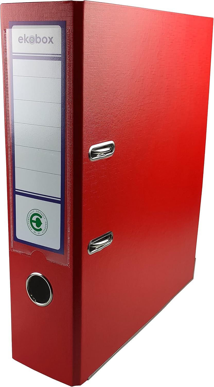 Netuno 1 Stück Akten-Ordner rot DIN A4 Ekobox 2-Ring-Mechanik Ringorder ...