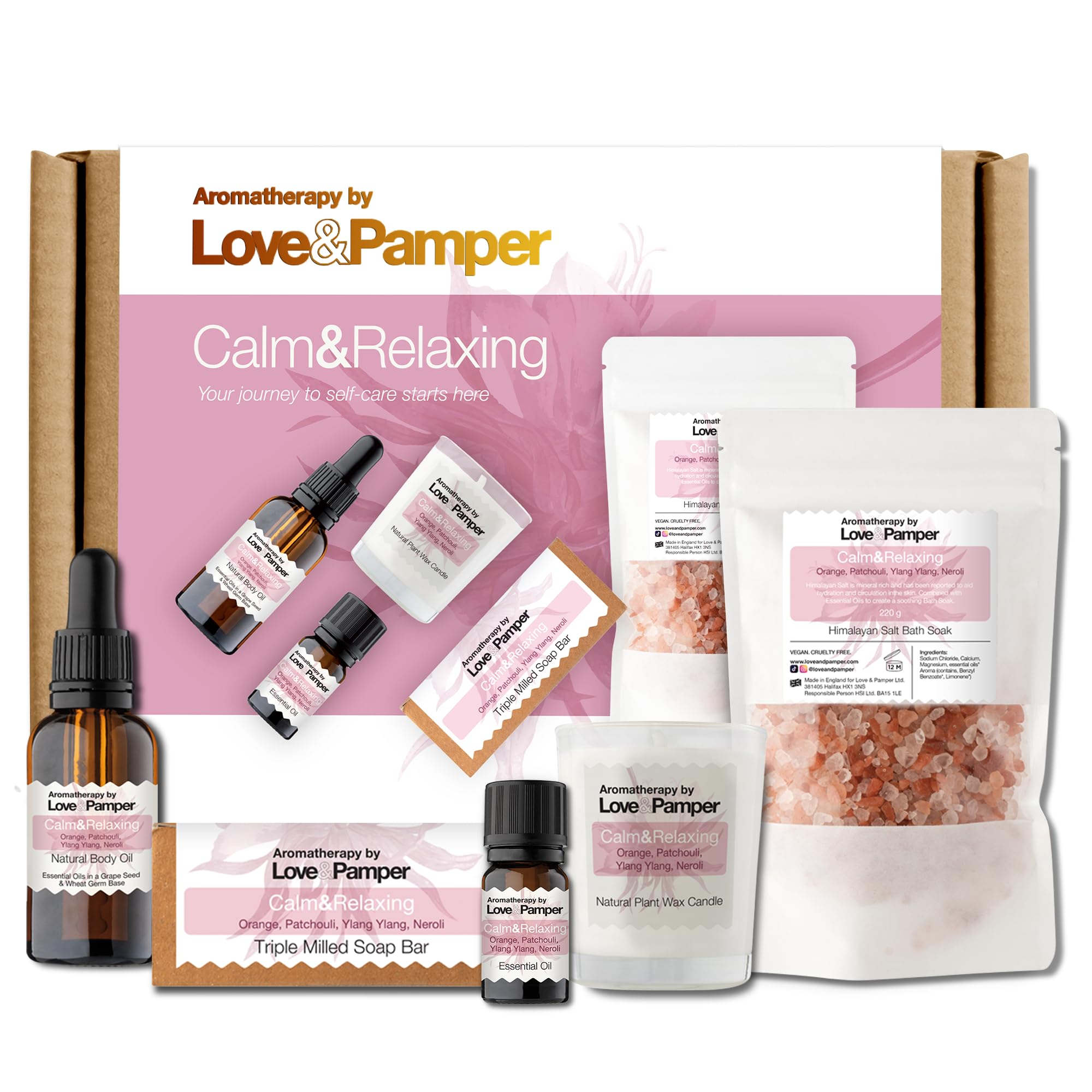 CALM & RELAXING Aromatherapy Pamper Gift Set For Women, Relaxation Gift ...