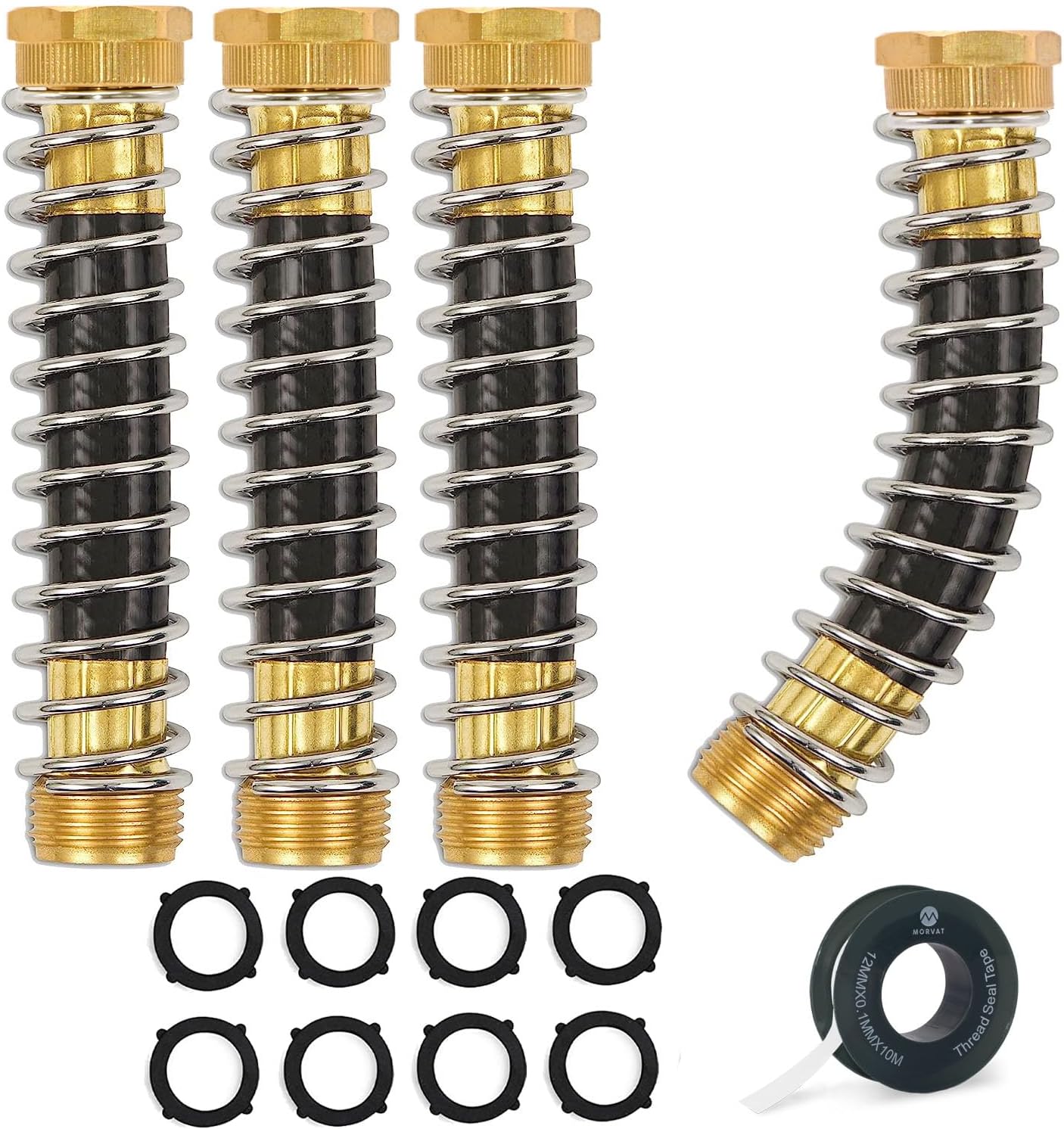 Amazon.com : 2Pcs Garden Hose Coil Spring Protector Hoses Coupling ...