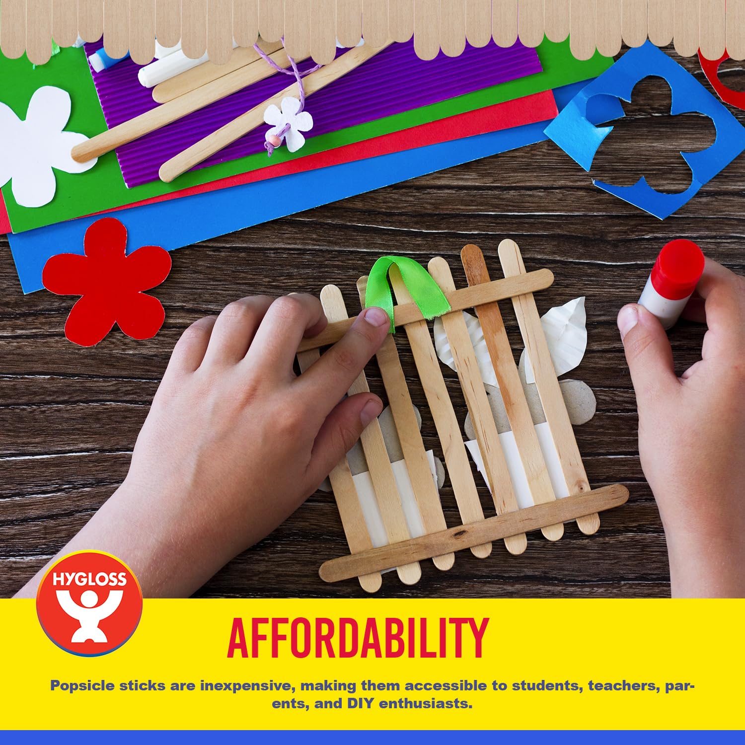 Snapklik.com : Hygloss Natural Wood Jumbo 6-Inch Craft Sticks 500 Count ...