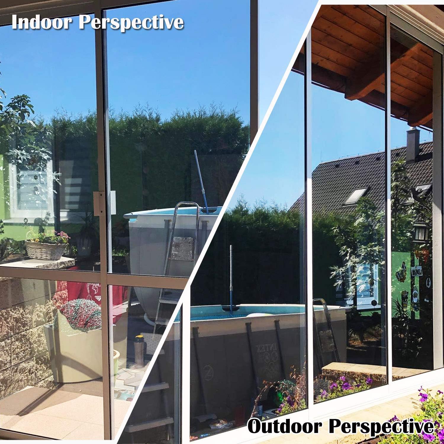 Snapklik.com : Niviy One Way Window Privacy Film Window Tint For Home See Out Not In Effect Anti ...