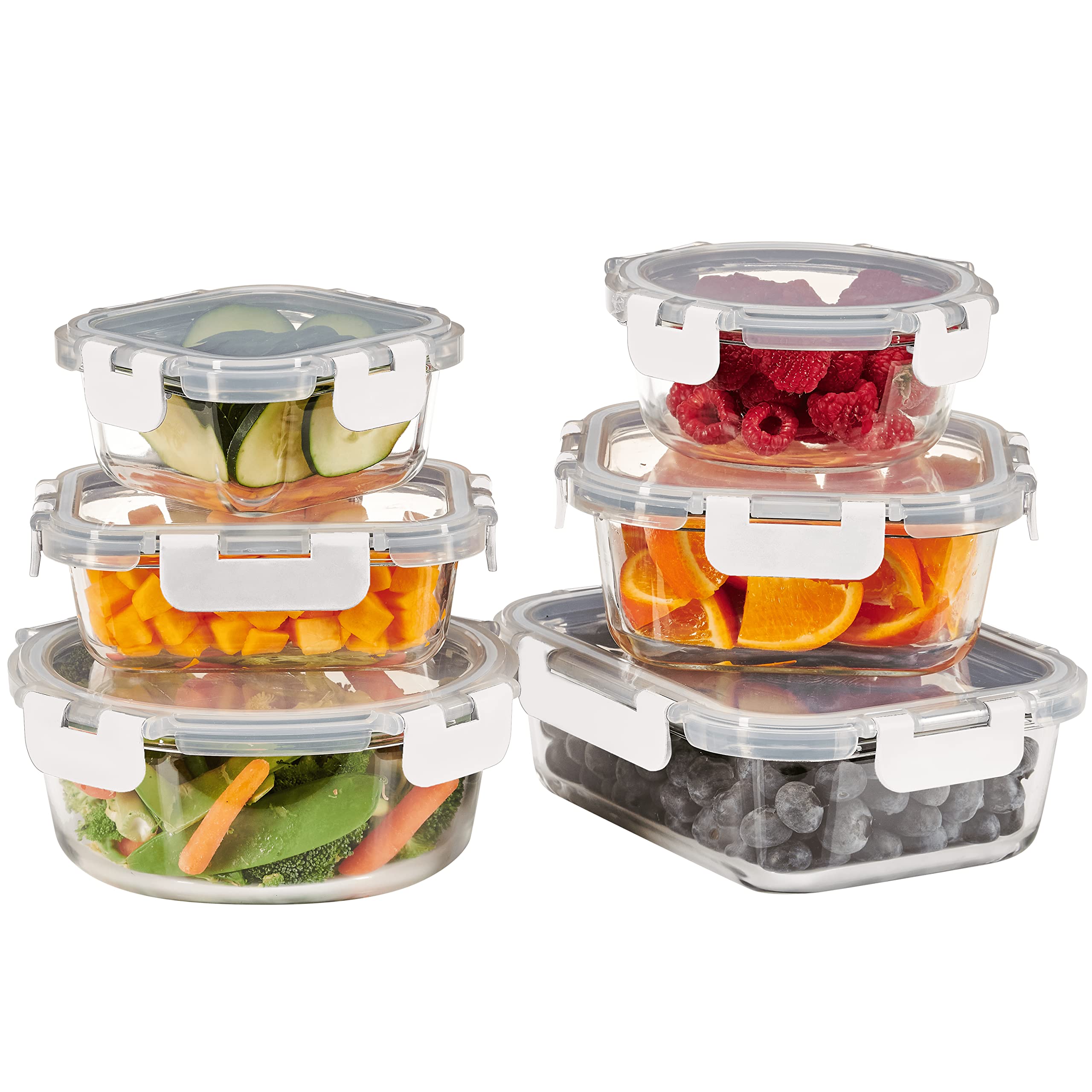 Snapklik.com : FineDine 12 Piece Glass Storage Containers