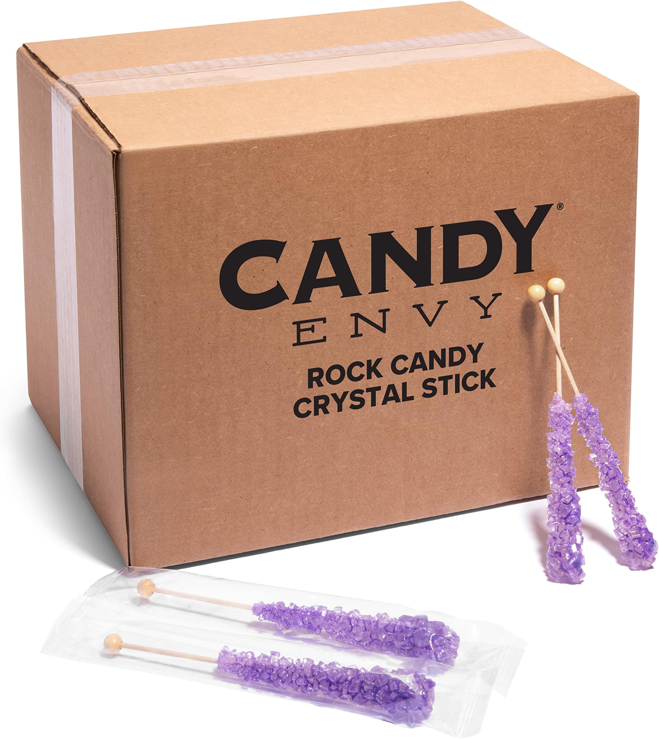 Amazon.com : Candy Envy White Rock Candy Crystal Sticks - Original ...