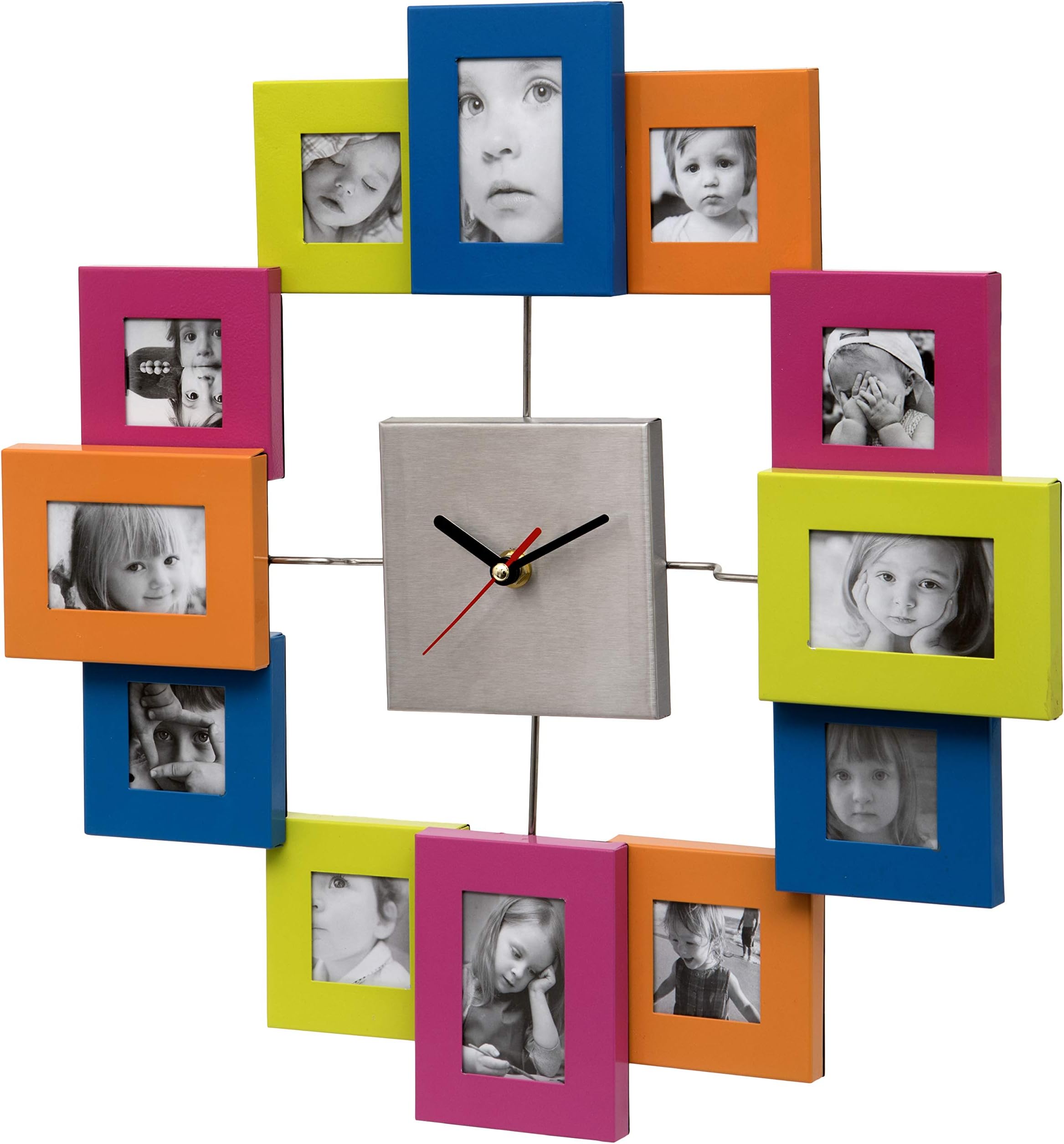 Amazon.com: Photo Frame Wall Clock,2 in 1 Plastic Wall Clock + Photo ...