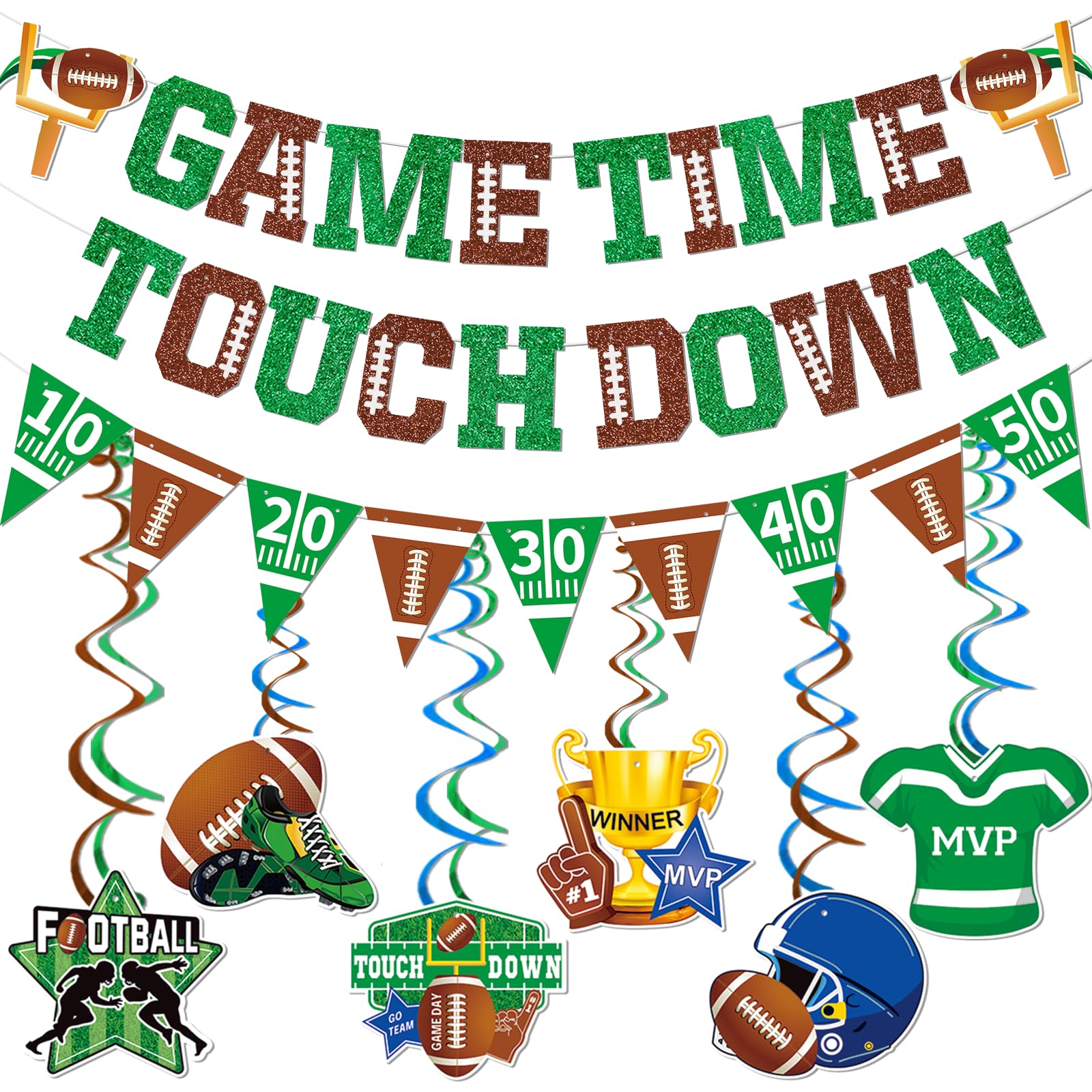 Amazon.com: Superbowl Party Decorations 2024 Football Game Time Touch ...