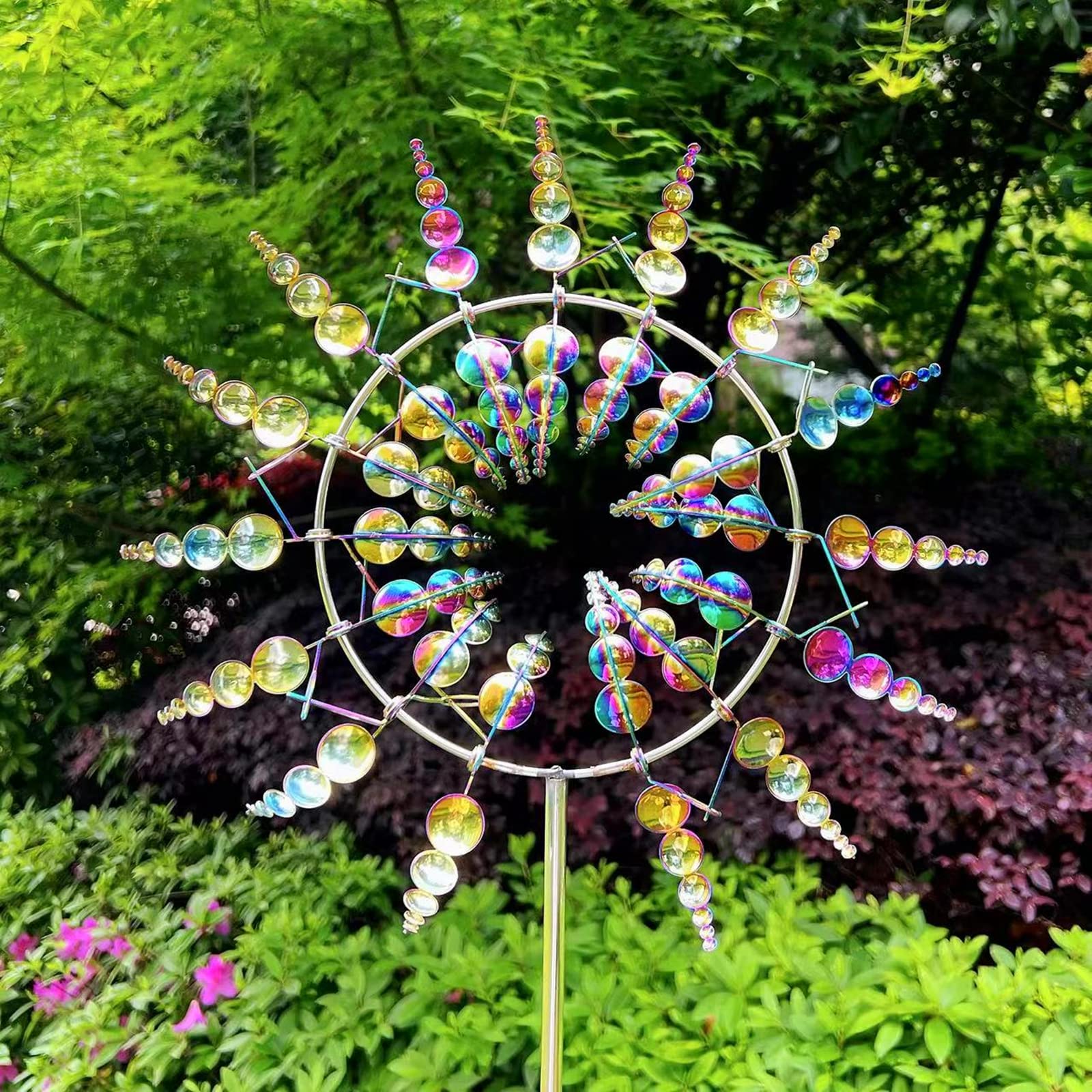 inSmile Magical Metal Windmill, Wind Spinner Outdoor, Wind Powered ...