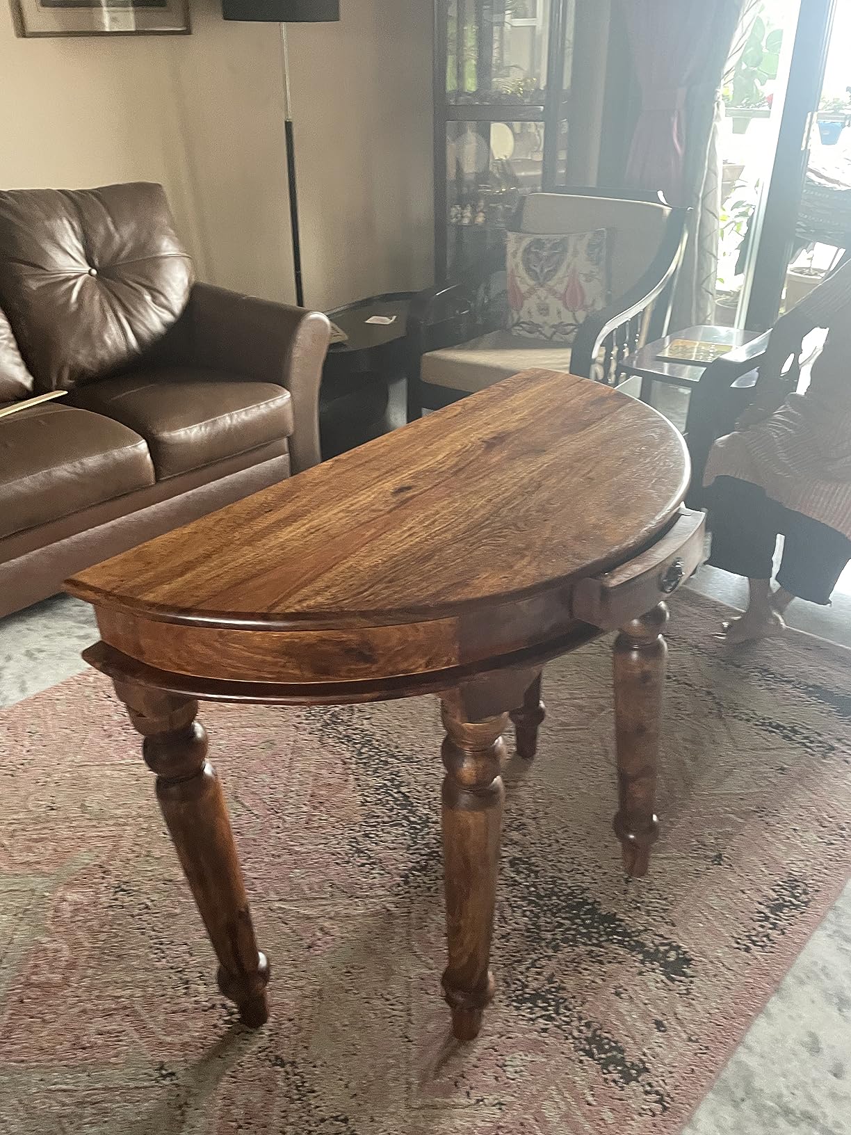 royal finish Crescent Console Table - Solid Wood,Sheesham Furniture ...