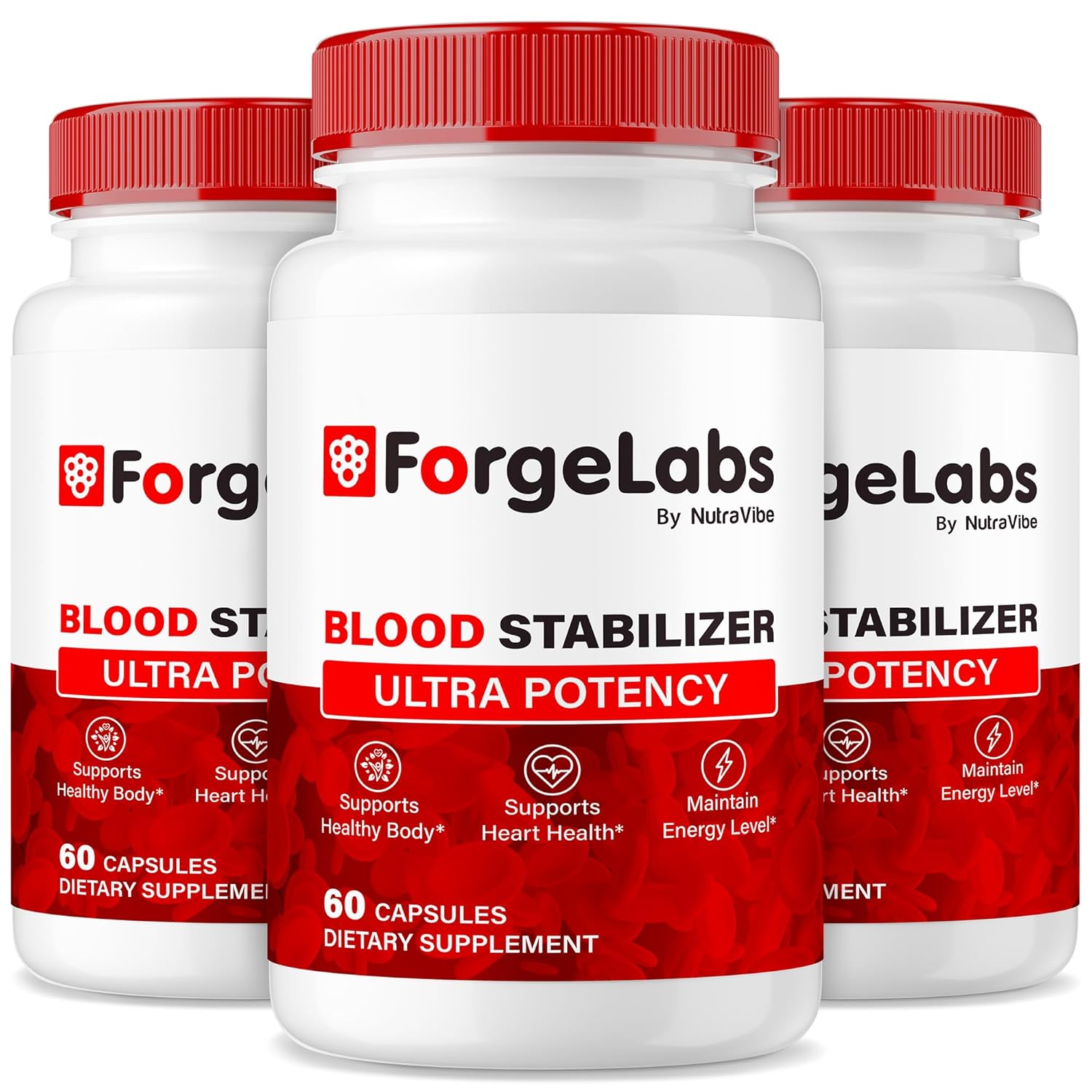 ForgeLabs Blood Stabilizer 3 Pack – Fórmula Natural Diária com Mix ...