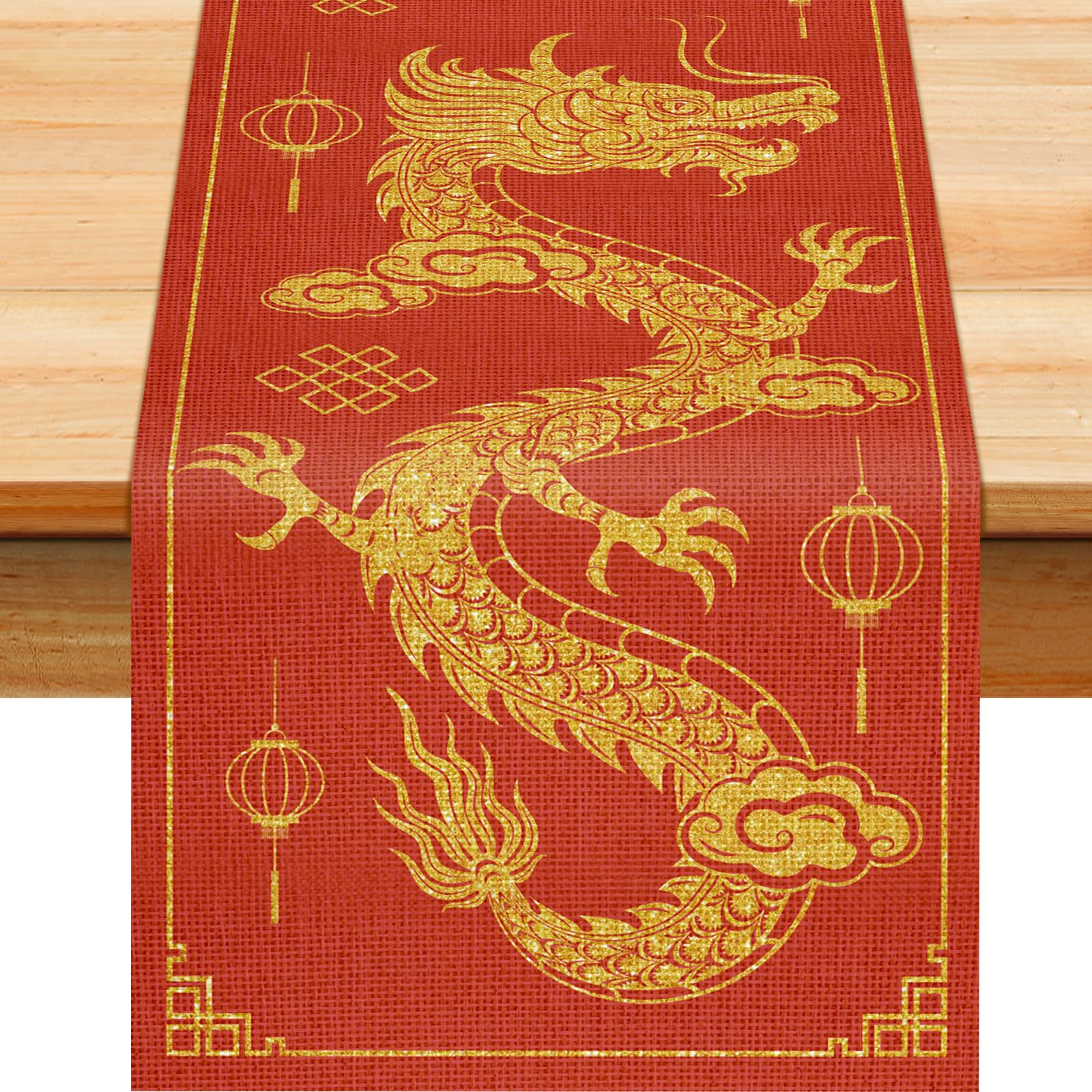 Amazon.com: RUMIA Chinese New Year Table Runner Red Chinese Asian ...