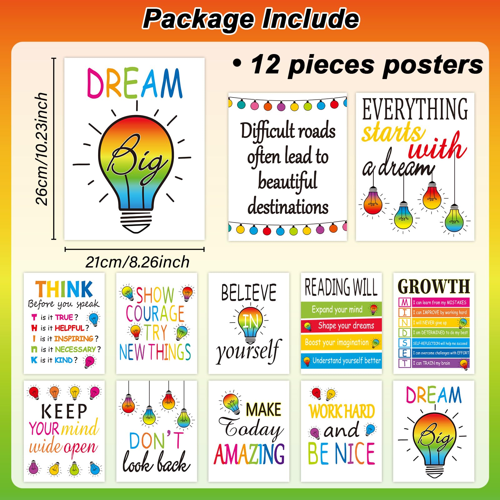 Snapklik.com : 12 Light Bulb Moments Inspirational Quotes Posters For ...