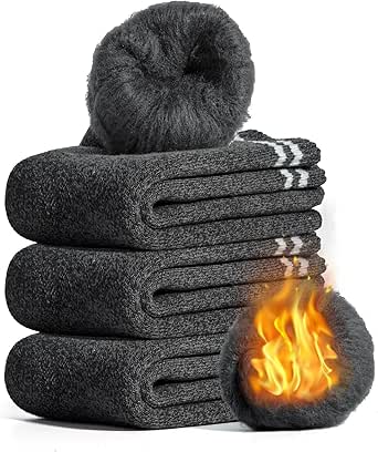 Amazon.co.jp: [konciwa] 靴下 レディース 冬 厚手【極暖38℃恒温・極厚裏パイル・ウール素材・360°蓄熱】 ソックス ウールソックス 防寒 保温 消臭 耐久性 伸縮性 ...