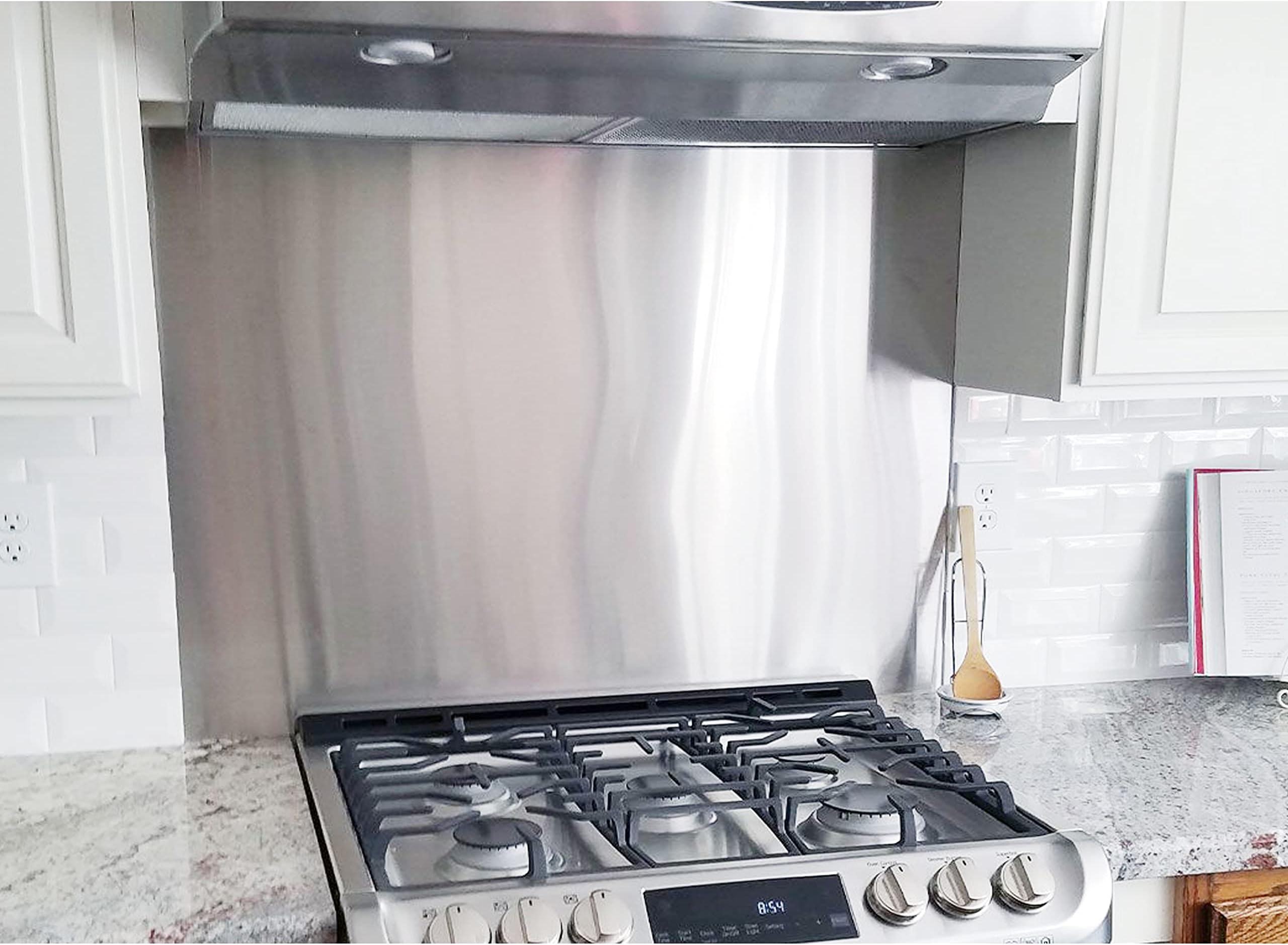 Amazon.com: 24" By 30" Stainless Steel Stove Backsplash Splatter Guard ...