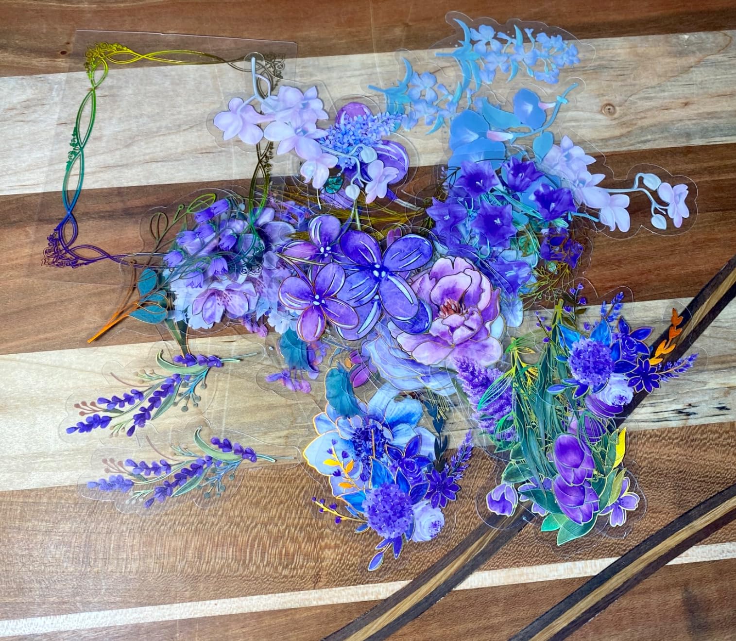 Amazon.com: Flower Stickers for Journaling Flower Stickers with Gold ...