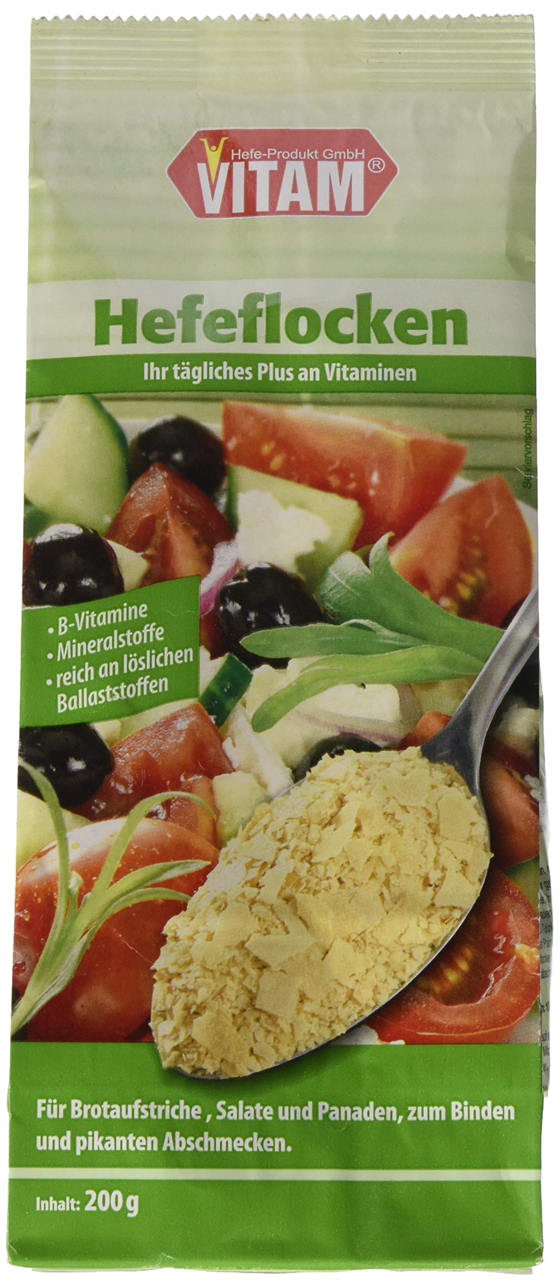 VITAM Hefeflocken Natriumarm (1 x 200 g) : Amazon.de: Lebensmittel ...