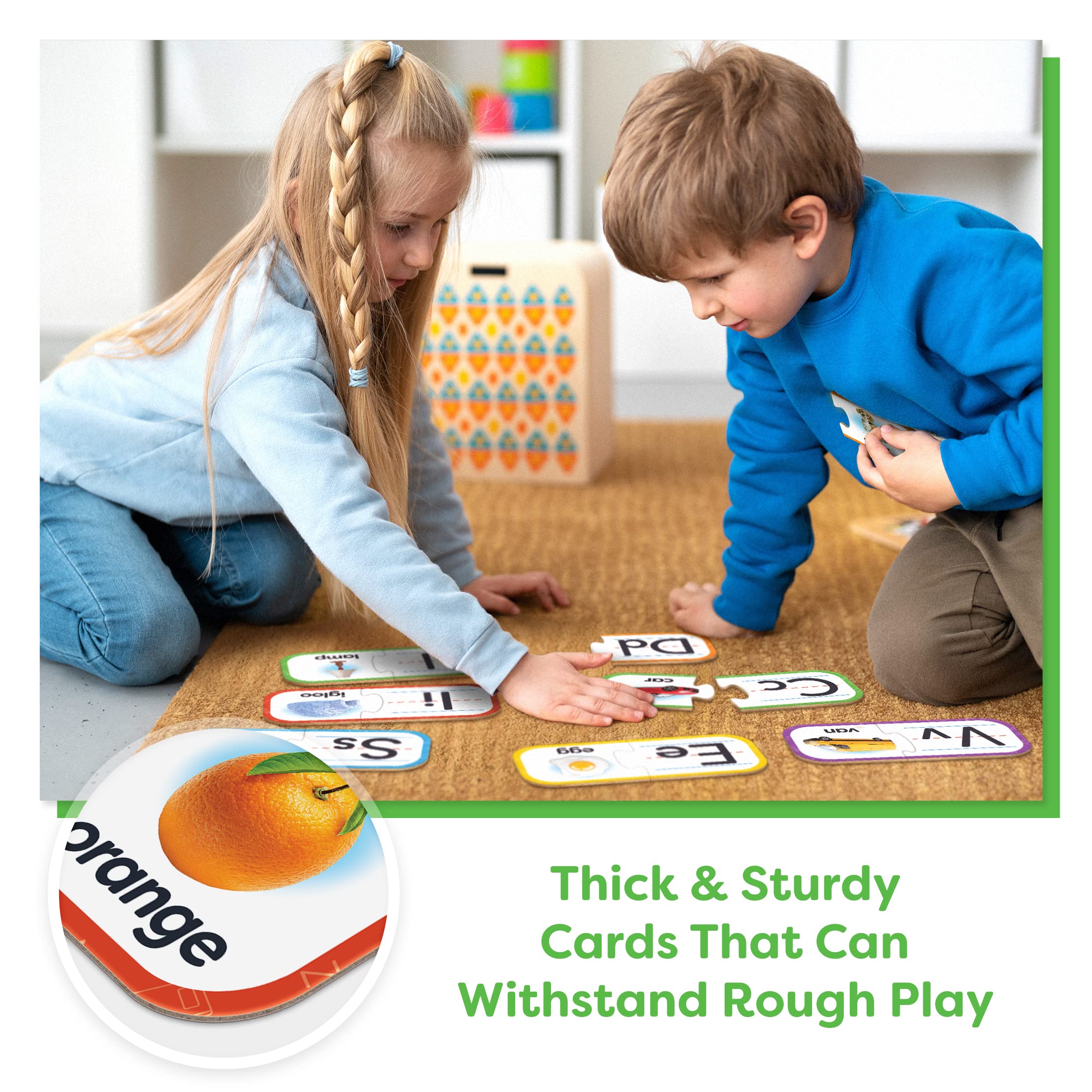 Snapklik.com : Alphabet Puzzle Games For Kindergarten - 26 Pairs Self-Correcting ABC Puzzle ...