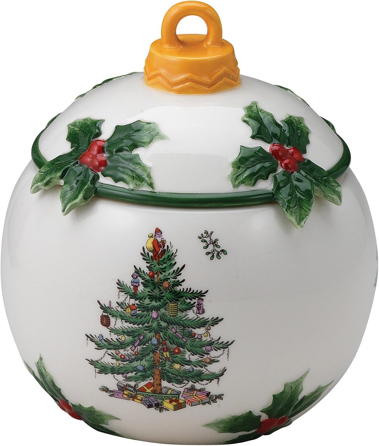 Amazon.com | Spode Christmas Tree Figural Candy Dish and Cover: Candy ...