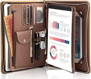 Conference Folder A4 Zippered Personal Organiser -Travel Portfolio with ...