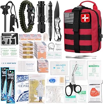 Amazon.com : Survival First Aid Kit, Molle Medical Pouch 288PCS Outdoor ...