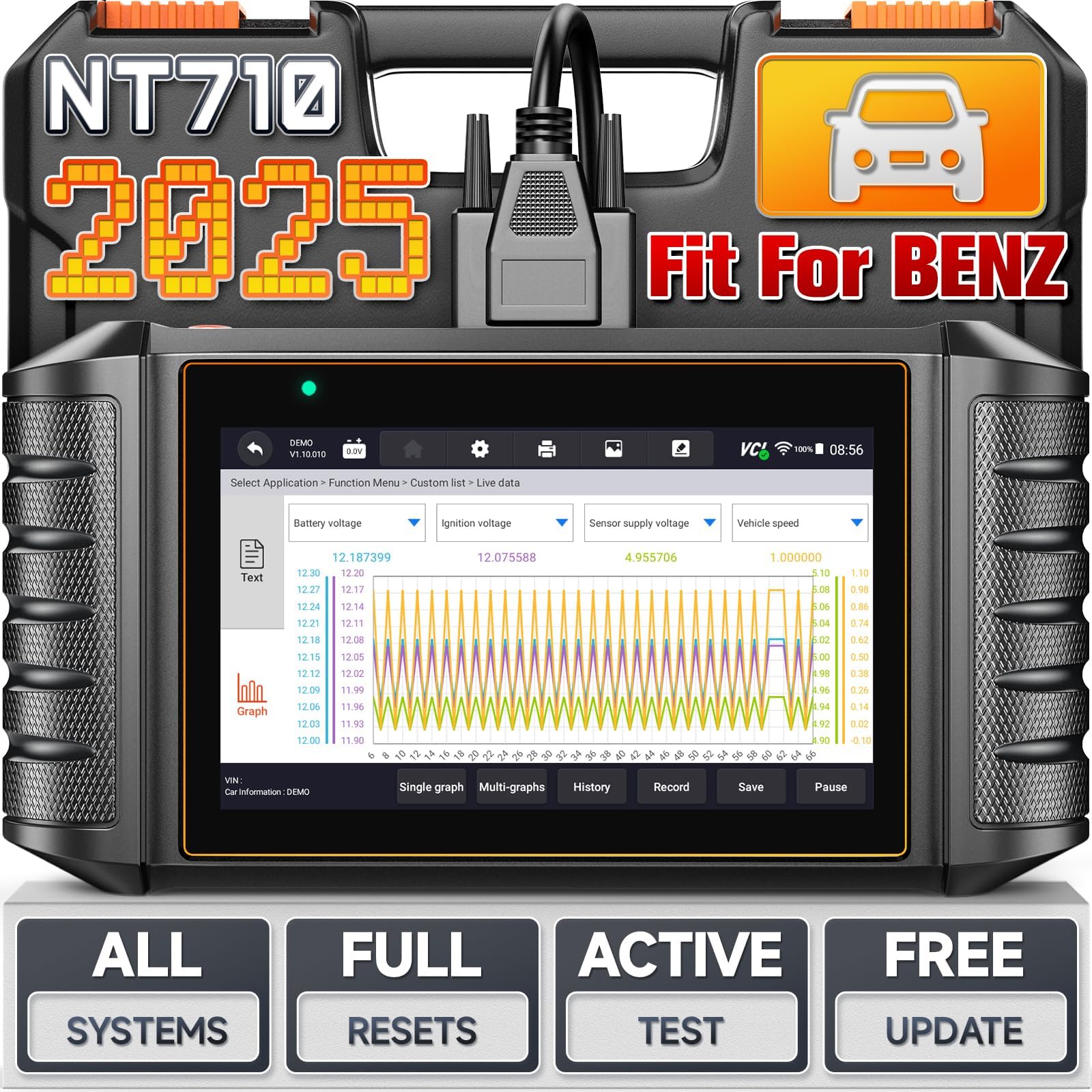 FOXWELL NT710 Fit for Mercedes-Benz MB Sprinter Diagnostic Tool, Full ...