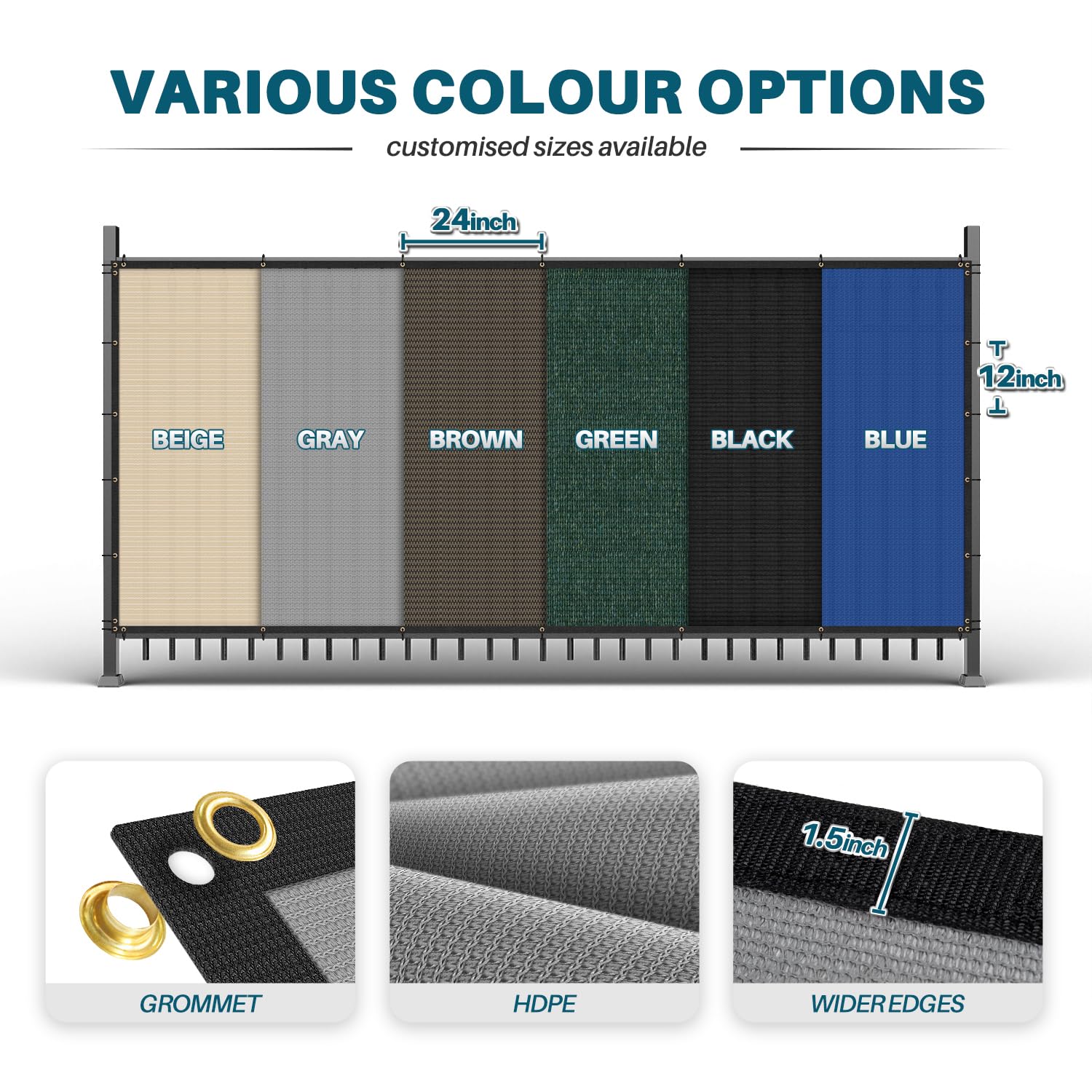 Snapklik.com : Coarbor 6x20 Privacy Fence Screen Heavy Duty Windscreen ...