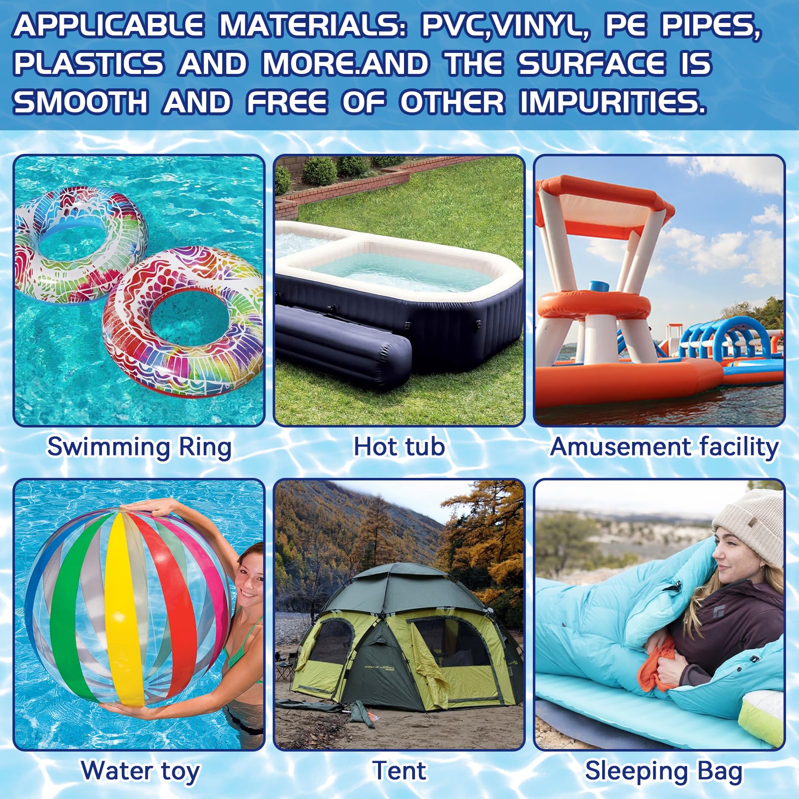 Snapklik.com : Hannaera Air Mattress Patch Kit, Pool Liner Patch Kit ...