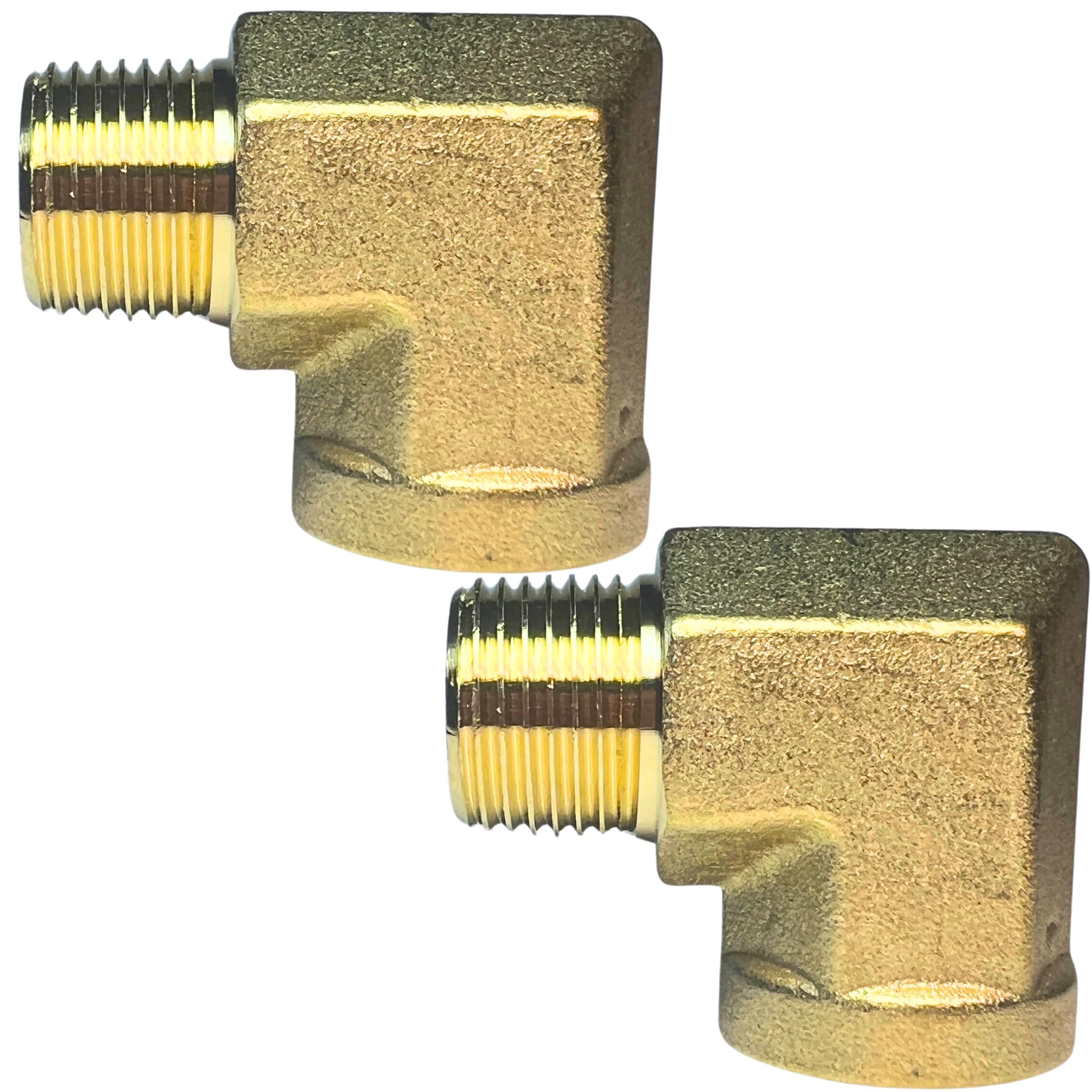 Amazon.com: 2pcs 90 Degree Brass Barstock Street Elbow 3/8" NPT Male to ...