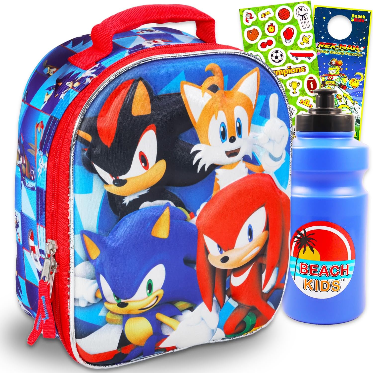 Amazon.com: Sonic The Hedgehog Lunch Box and Water Bottle Set for Kids ...