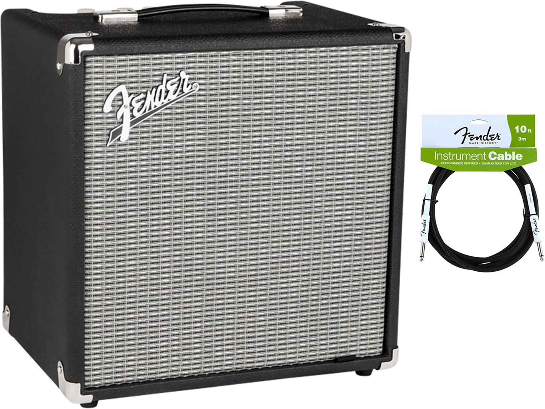 Amazon.com: Fender Rumble 25 Bass Combo Amplifier Bundle with ...