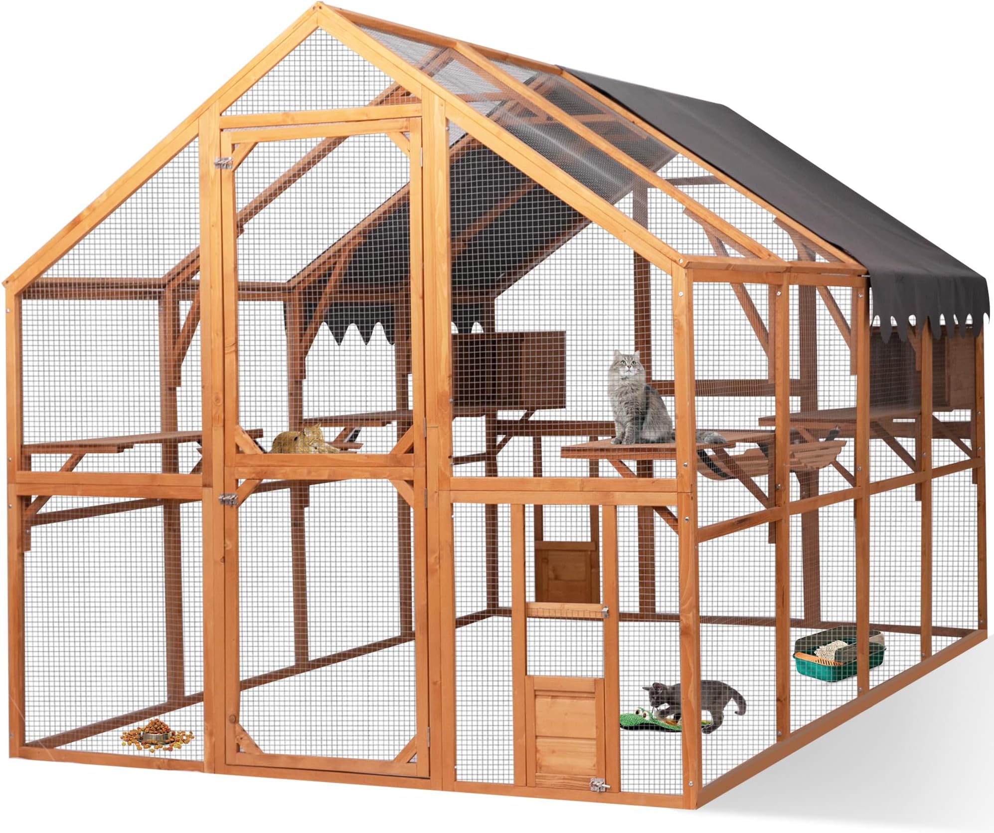 Amazon.com : YOFE Luxury Catio Outdoor Cat Enclosure Outdoor Wooden ...