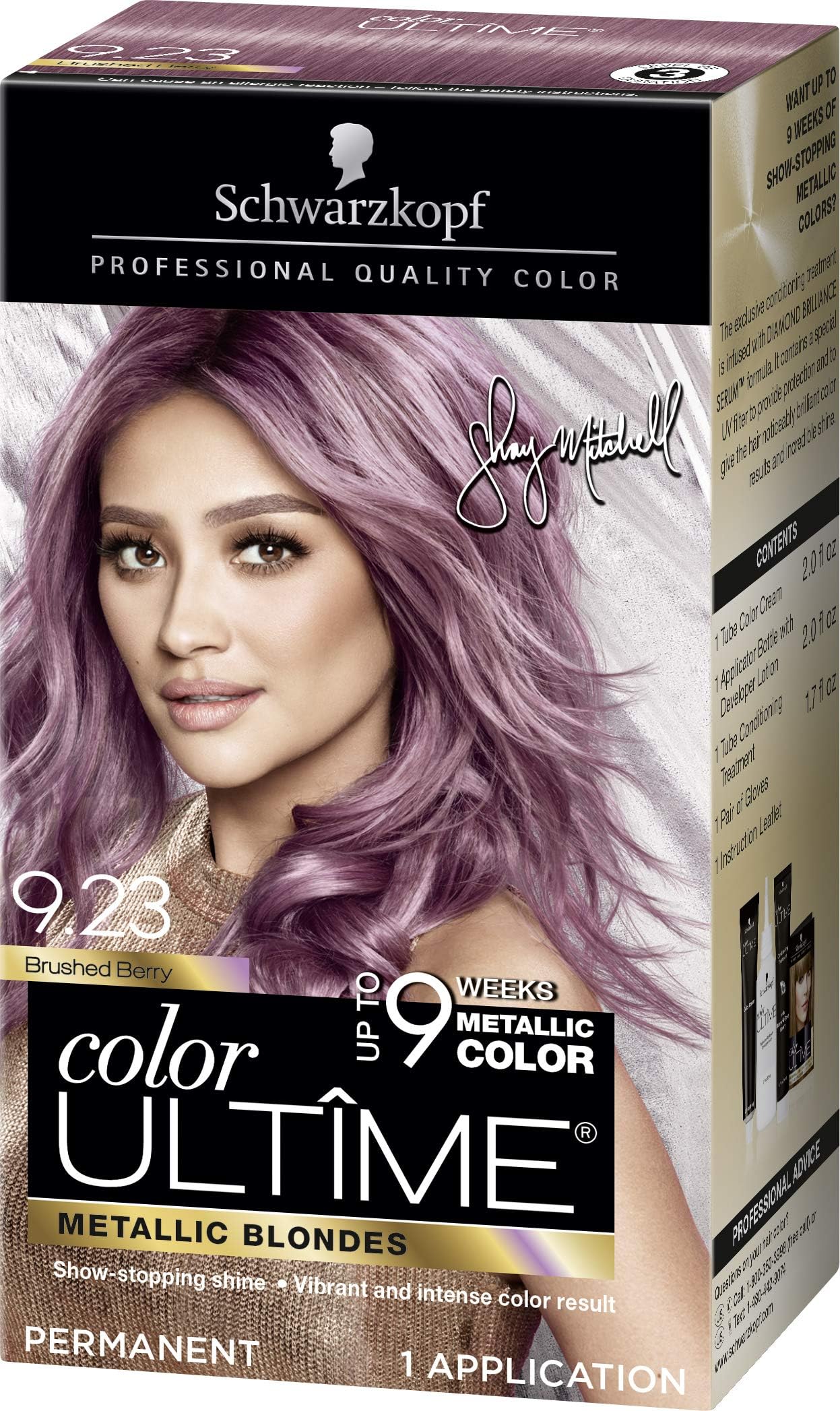 Amazon.com : Schwarzkopf Color Ultime Metallic Permanent Hair Color ...