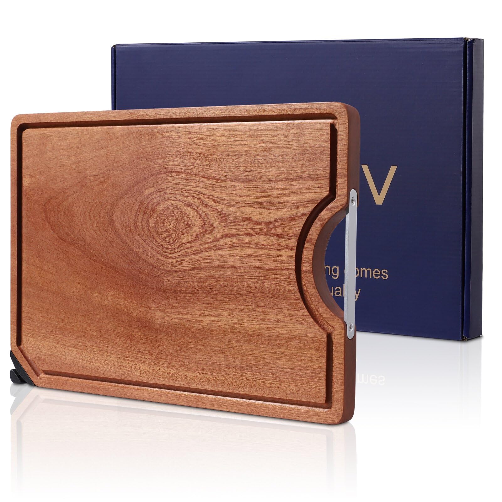 GFBEBDV Kitchen Ebony Cutting Board - with Built-in Knife Sharpener ...