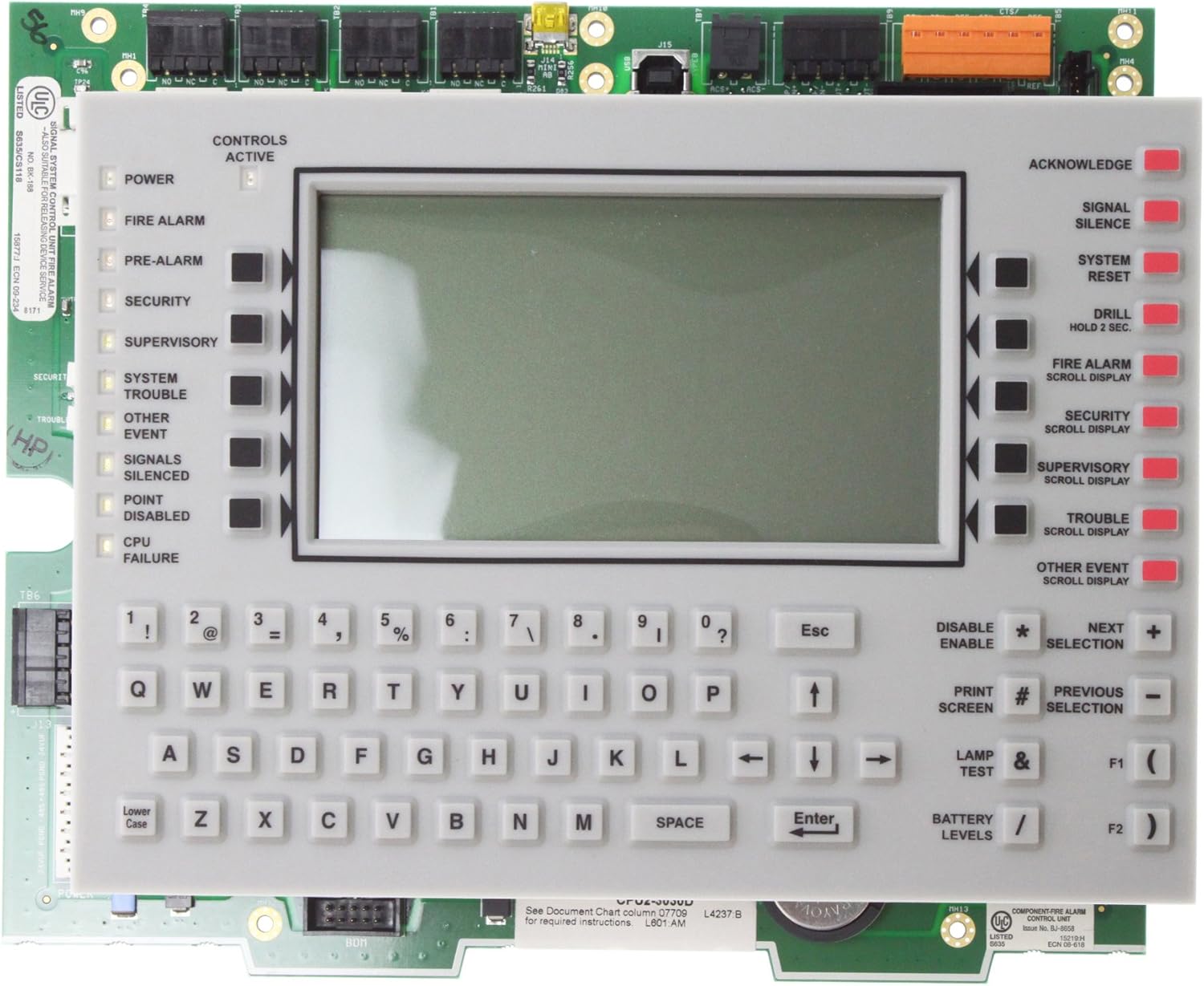 Amazon.com: Notifier CPU2-3030D CPU & Display Keypad Module for NFS2 ...