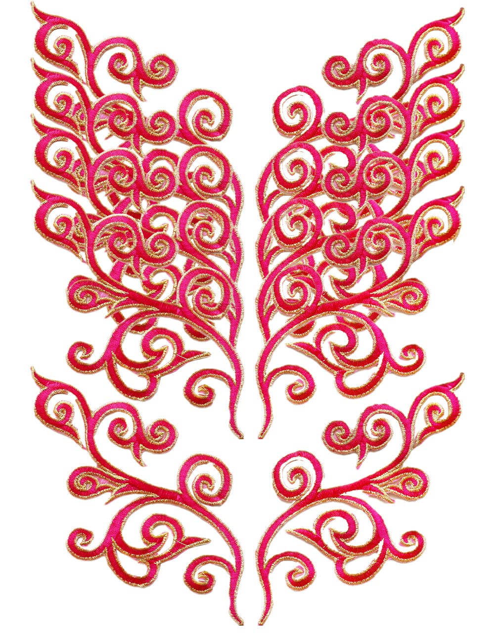 Amazon.com: 5 Pairs Embroidered Fancy Baroque Applique Swirl Iron on ...