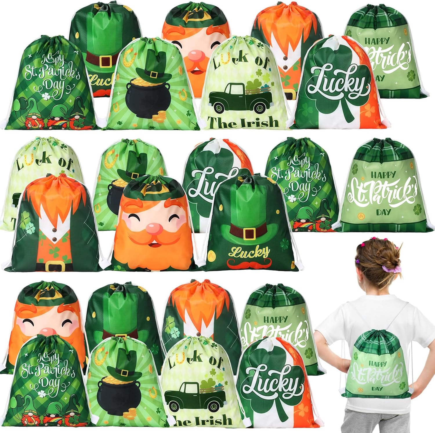 Amazon.com: Cosblank 24 Pcs St Patrick's Day Drawstring Bags St ...